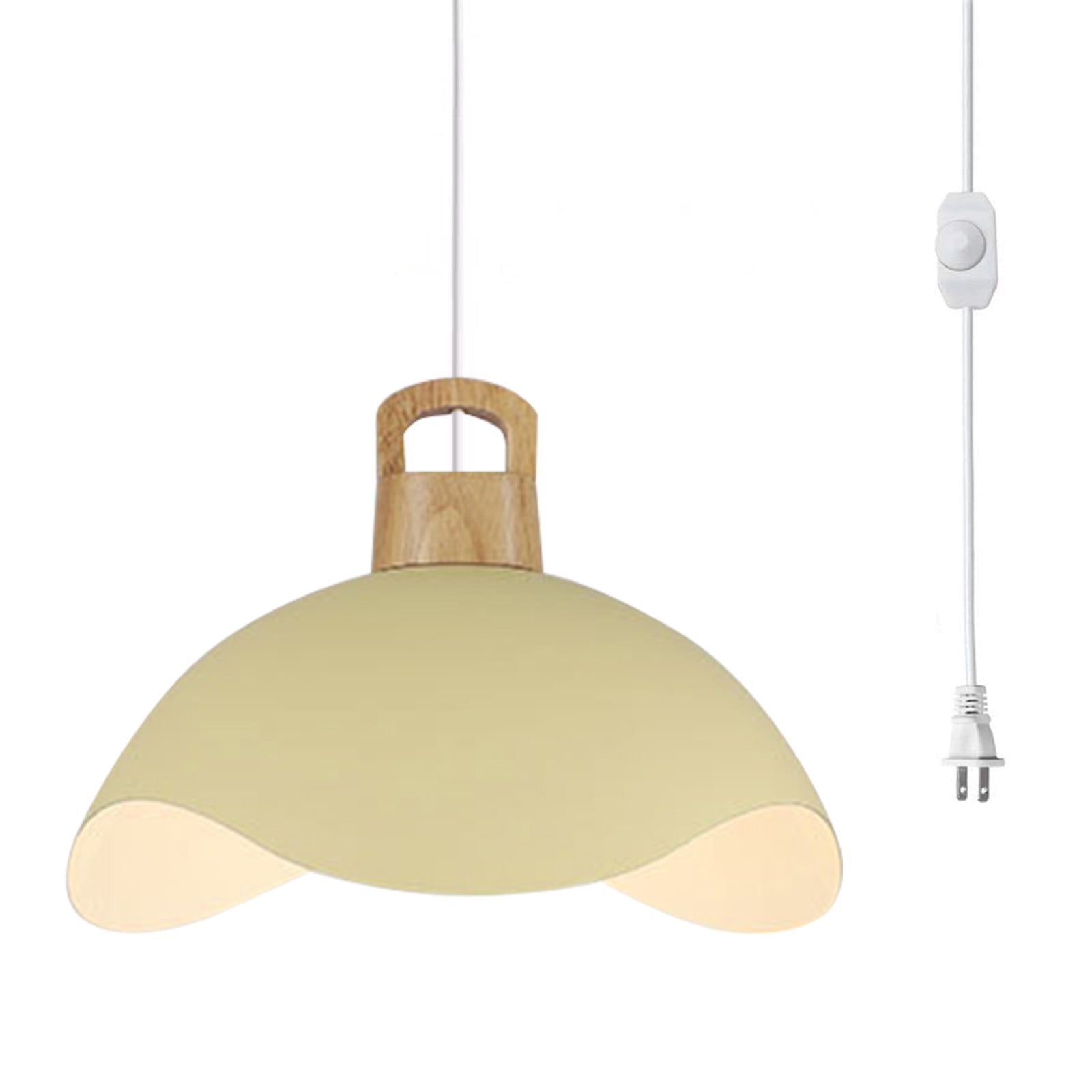Kiven Plug in Pendant Light, Modern Hanging Light Fixture with Yellow ...