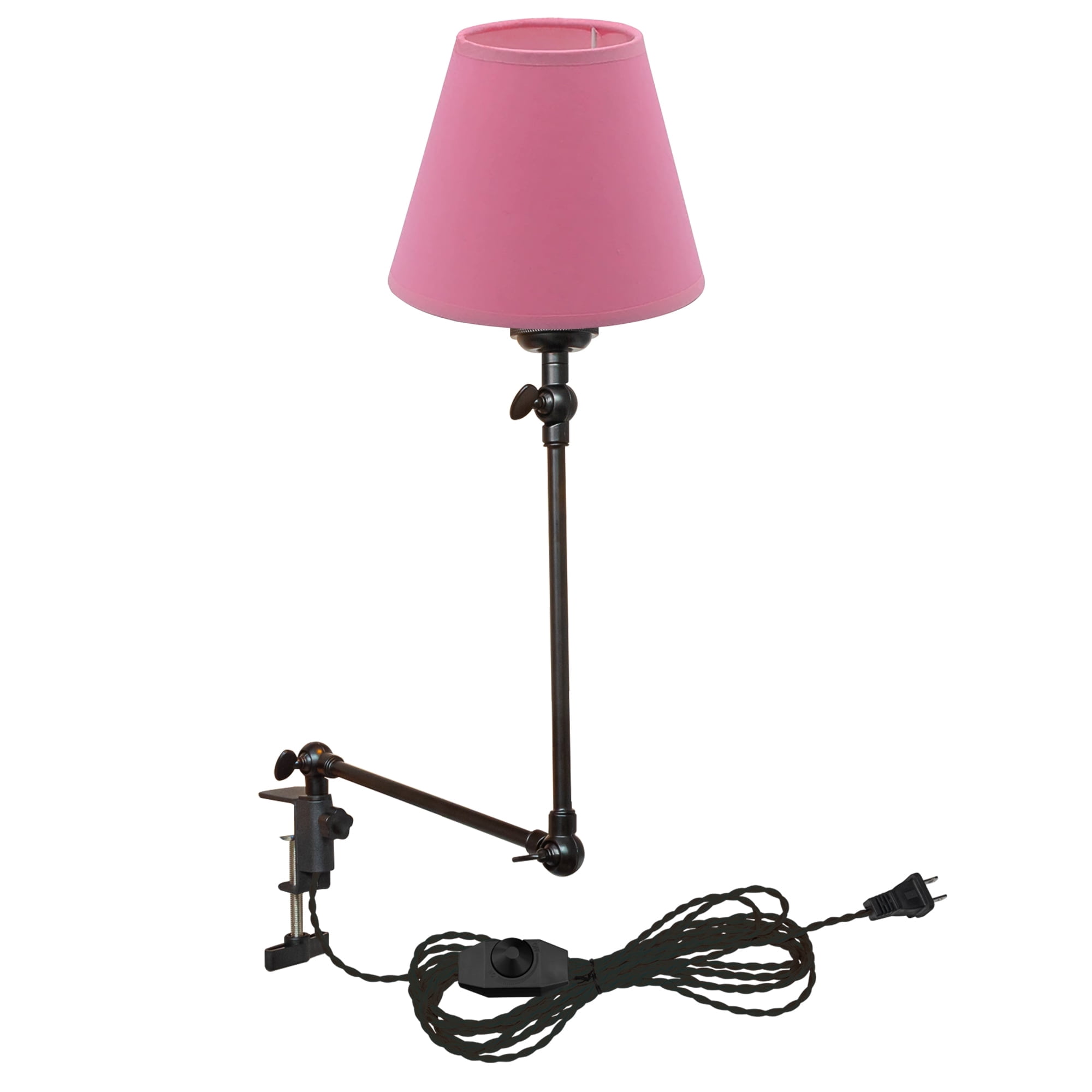 Kiven Plug-in Modern Clip-on Desk Lamp, 1-Light Nightstand Lamp with ...