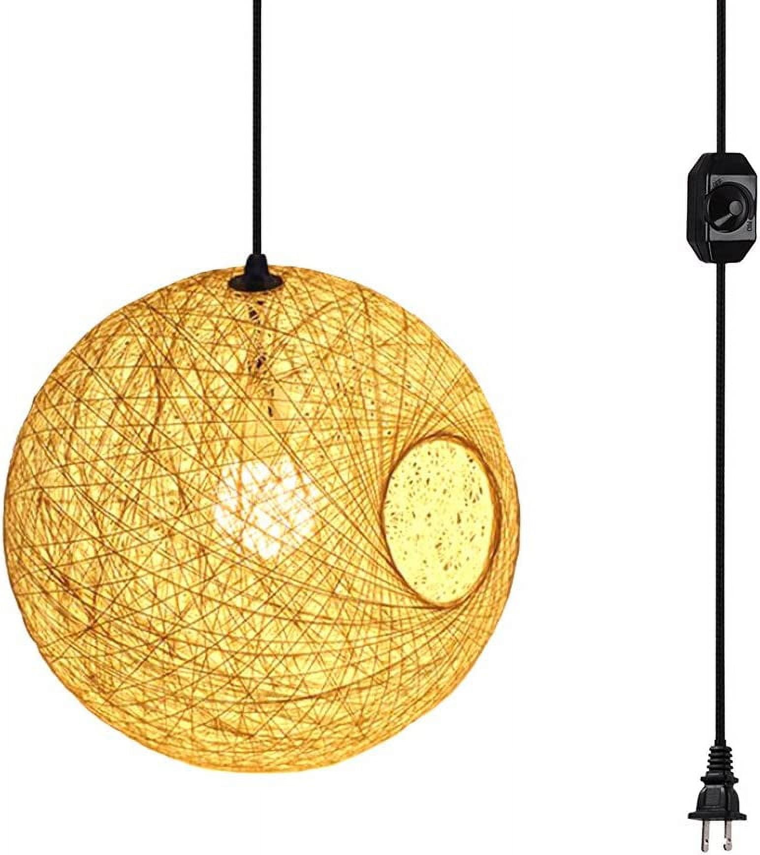 Kiven Plug in Pendant Light, Modern Hanging Light Fixture with 15FT ...