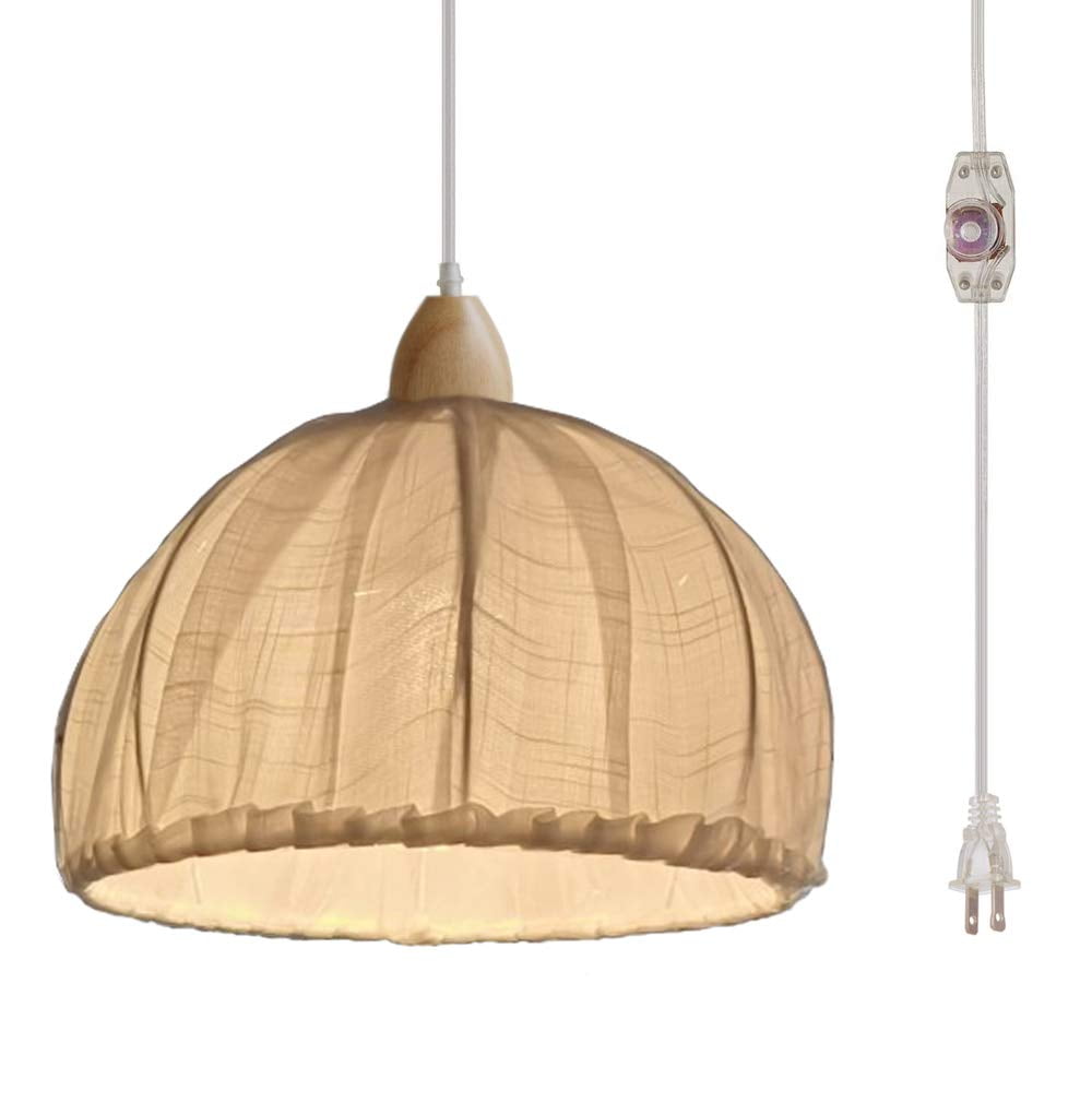 Kiven Plug-in Pendant Lights Dimmable Chandelier with ON/Off Dimmer ...
