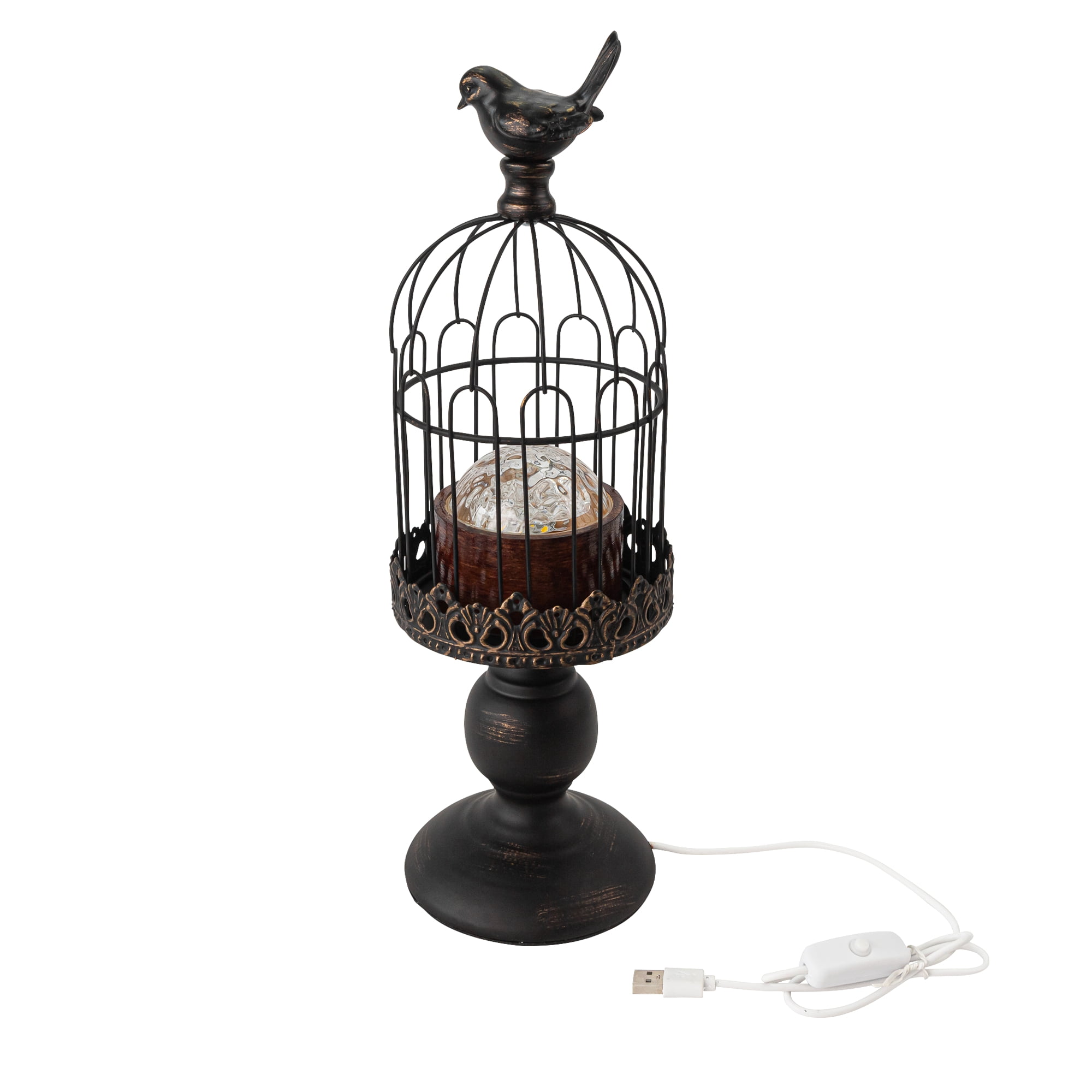 Kiven Plug in Water Ripple Light with Iron Shade, Hollow Decorative ...