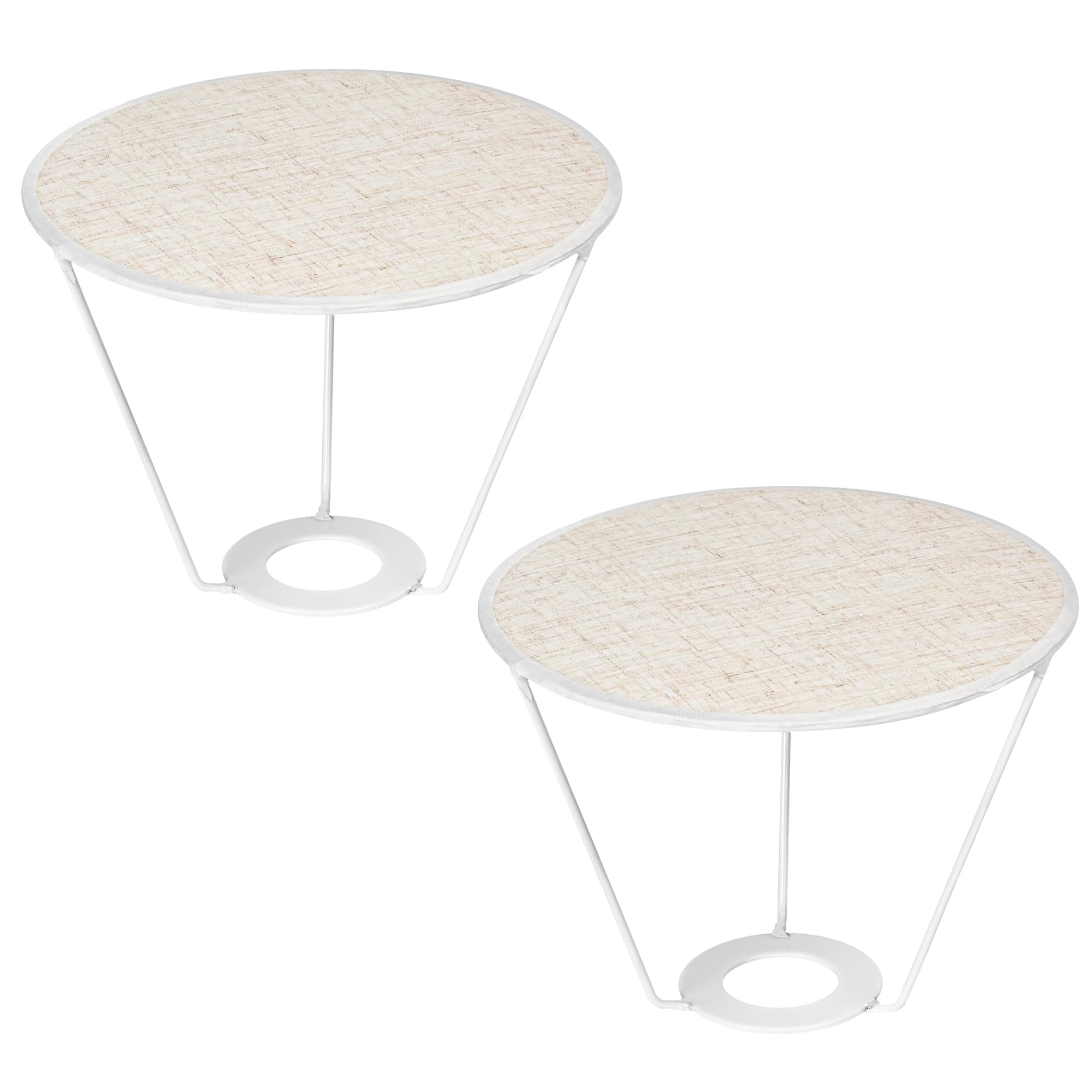 Kiven Round Diffuser Shade with φ1.57" Harp Holder,Set of 2 Fabric Lamp ...