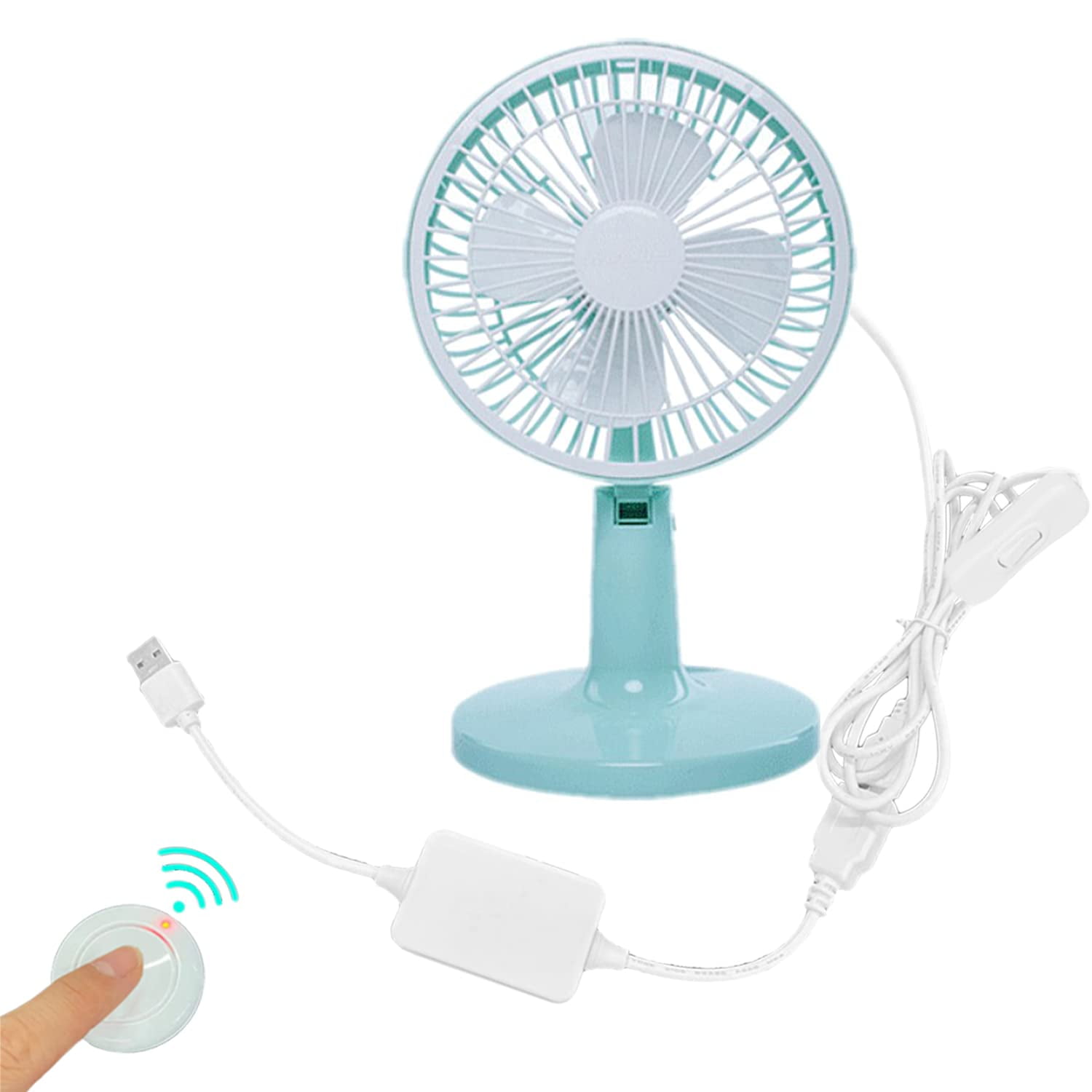 Kiven Small Personal USB Desk Fan with Remote Control,Portable Desktop ...