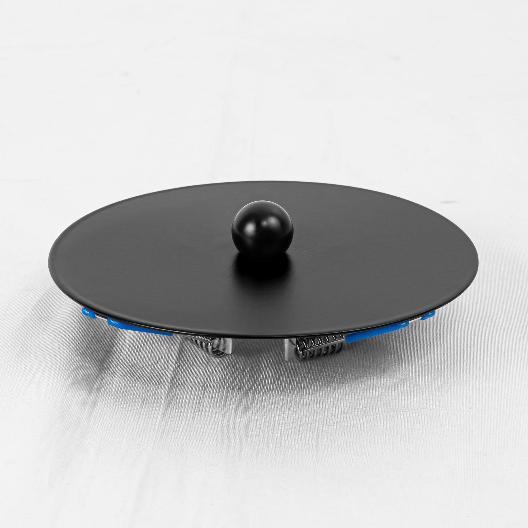 Kiven Spring-Mount Ceiling Cover Plates, 7.9inch Black Aluminum Ceiling ...