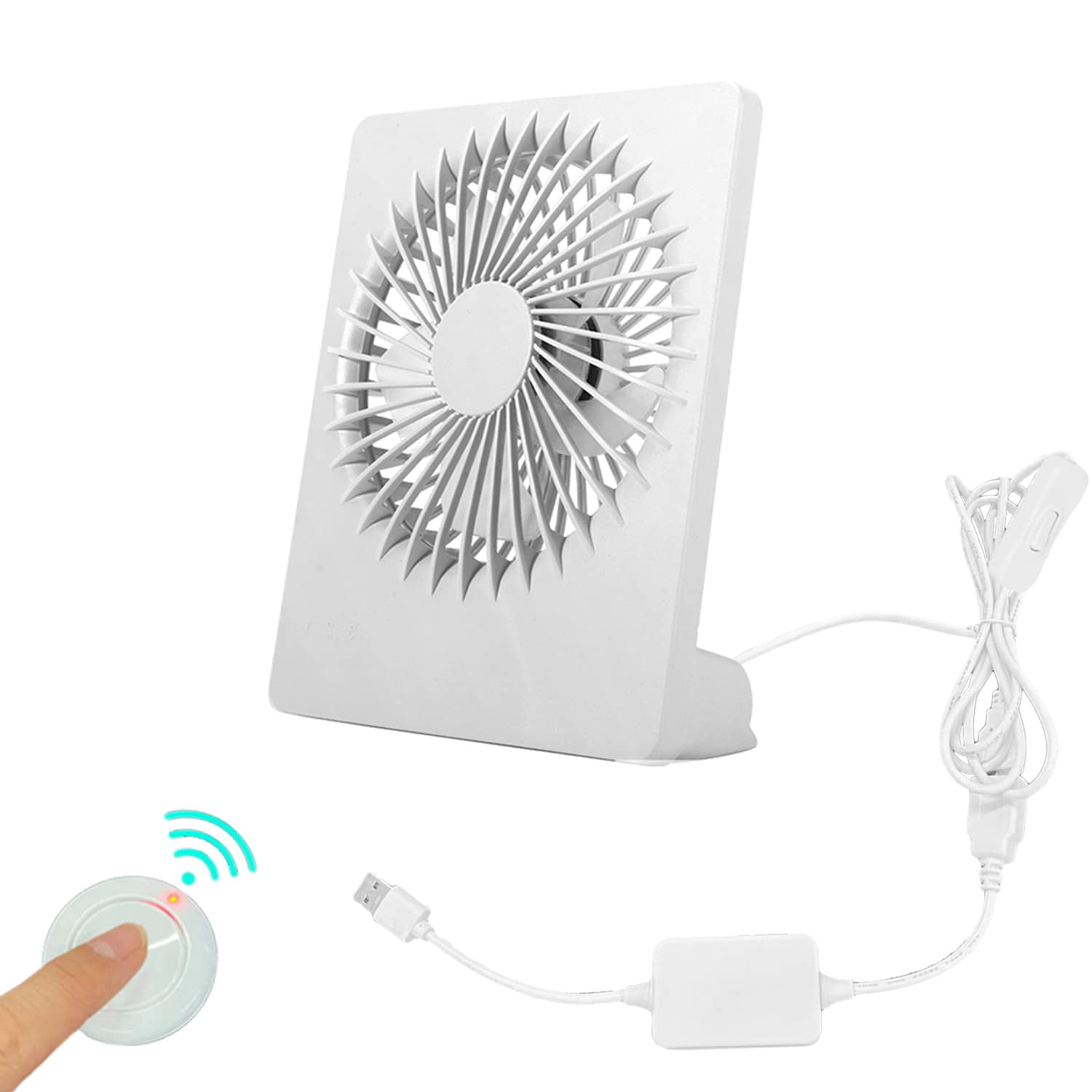 Kiven USB Desk Fan Small Table Fan with Remote Control,Quiet Operation ...