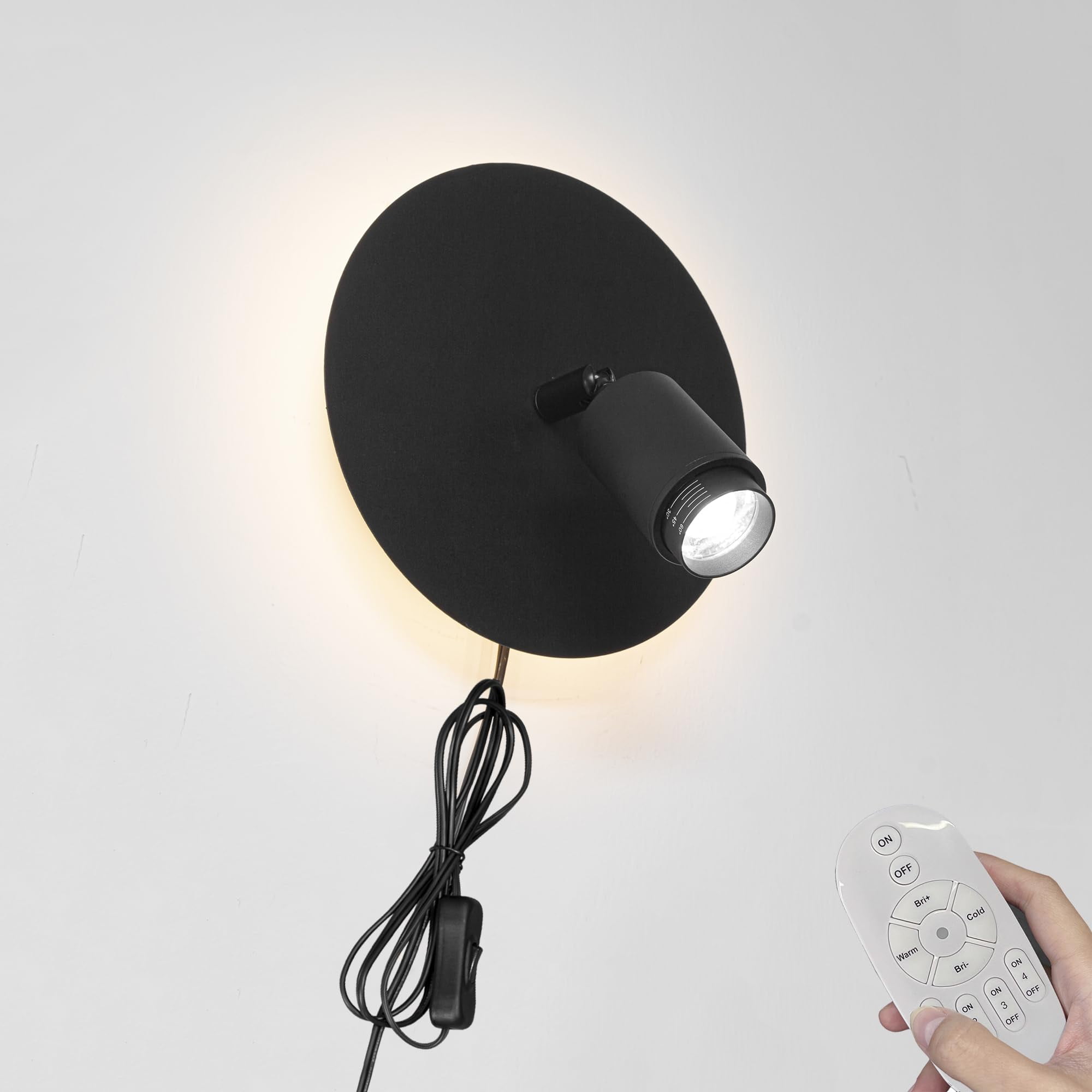 Kiven Wall Mounted Reading Light, Dimmable Bedside Headboard Lights ...
