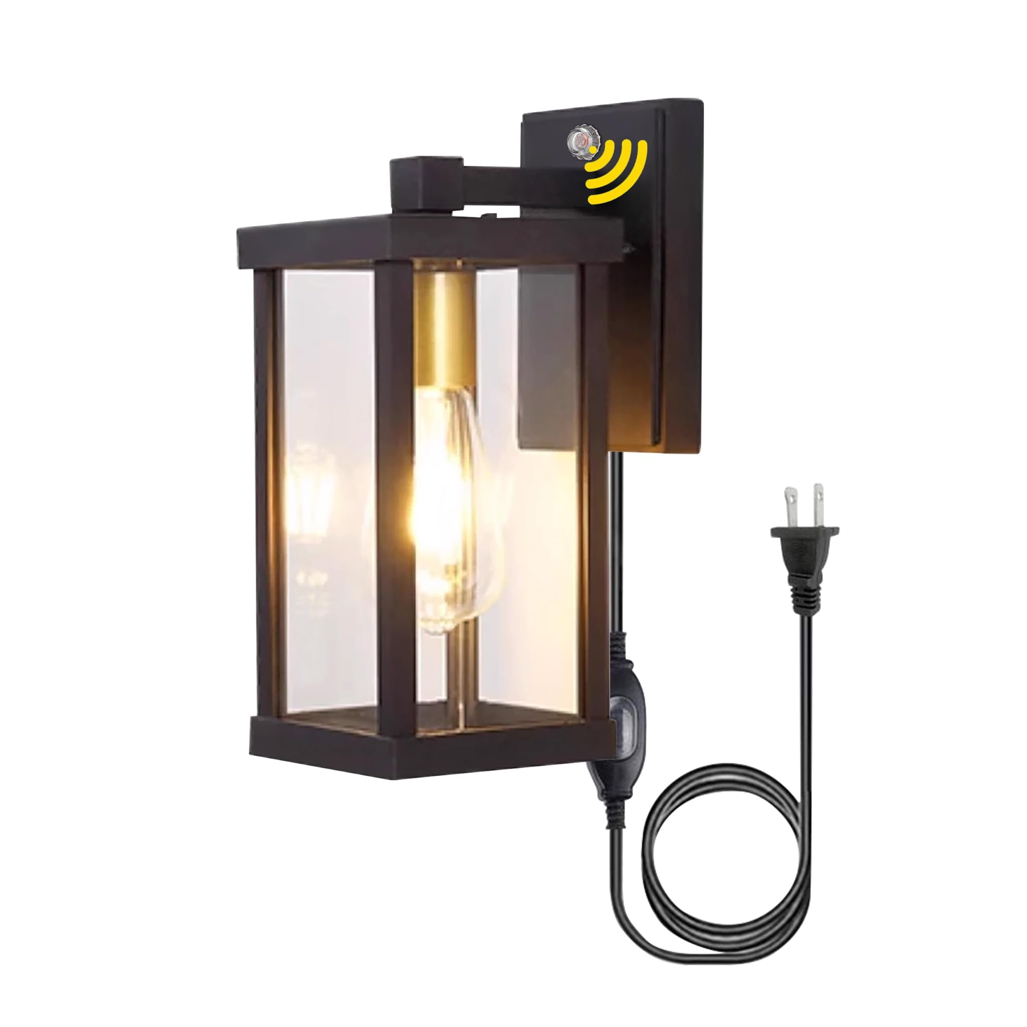 Kiven Waterproof Exterior Outdoor/Indoor Cage Wall Light, Plug-in Wall ...
