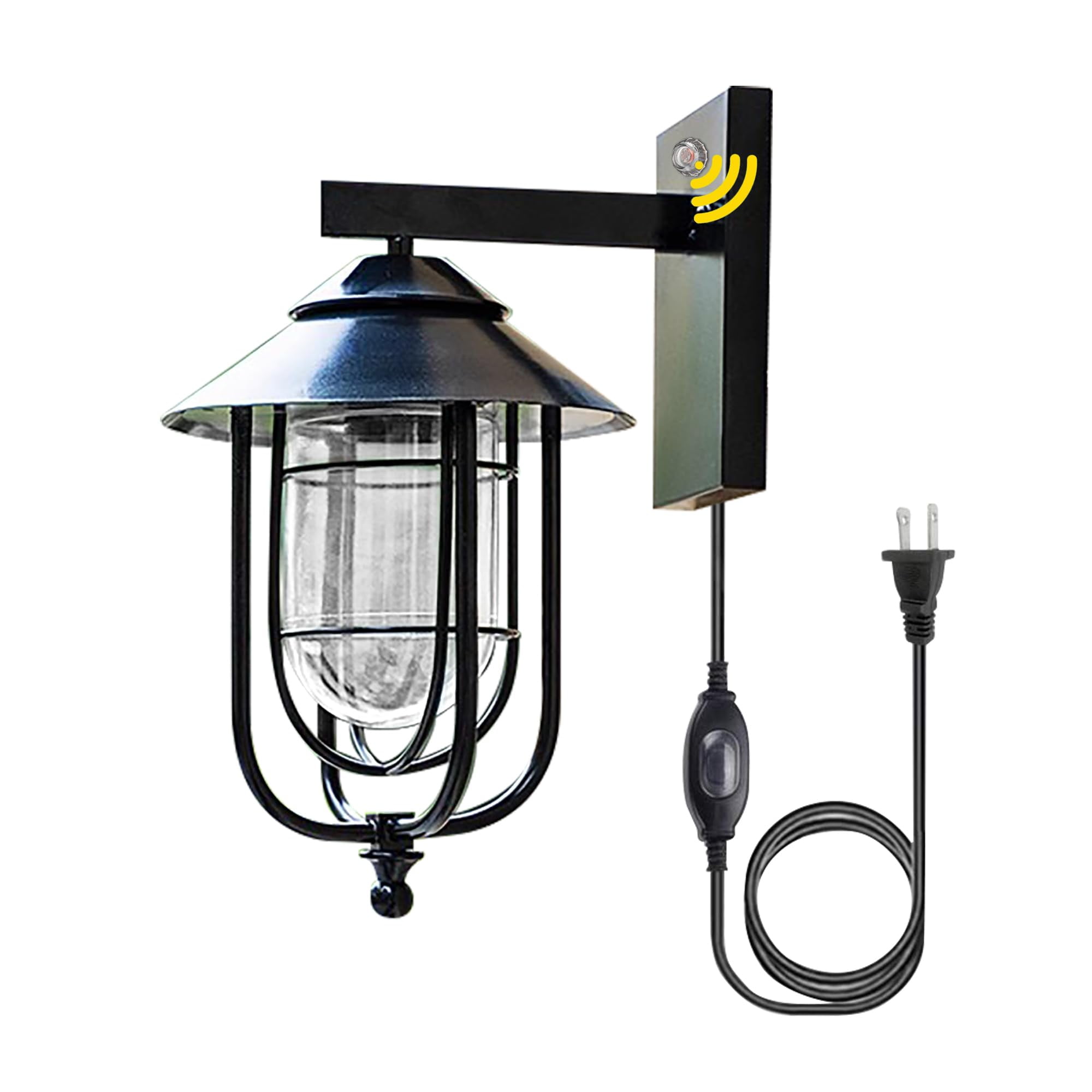 Kiven Waterproof Exterior Outdoor/Indoor Wall Light, Plug-in Wall Mount Lantern Light , Dusk-to ...