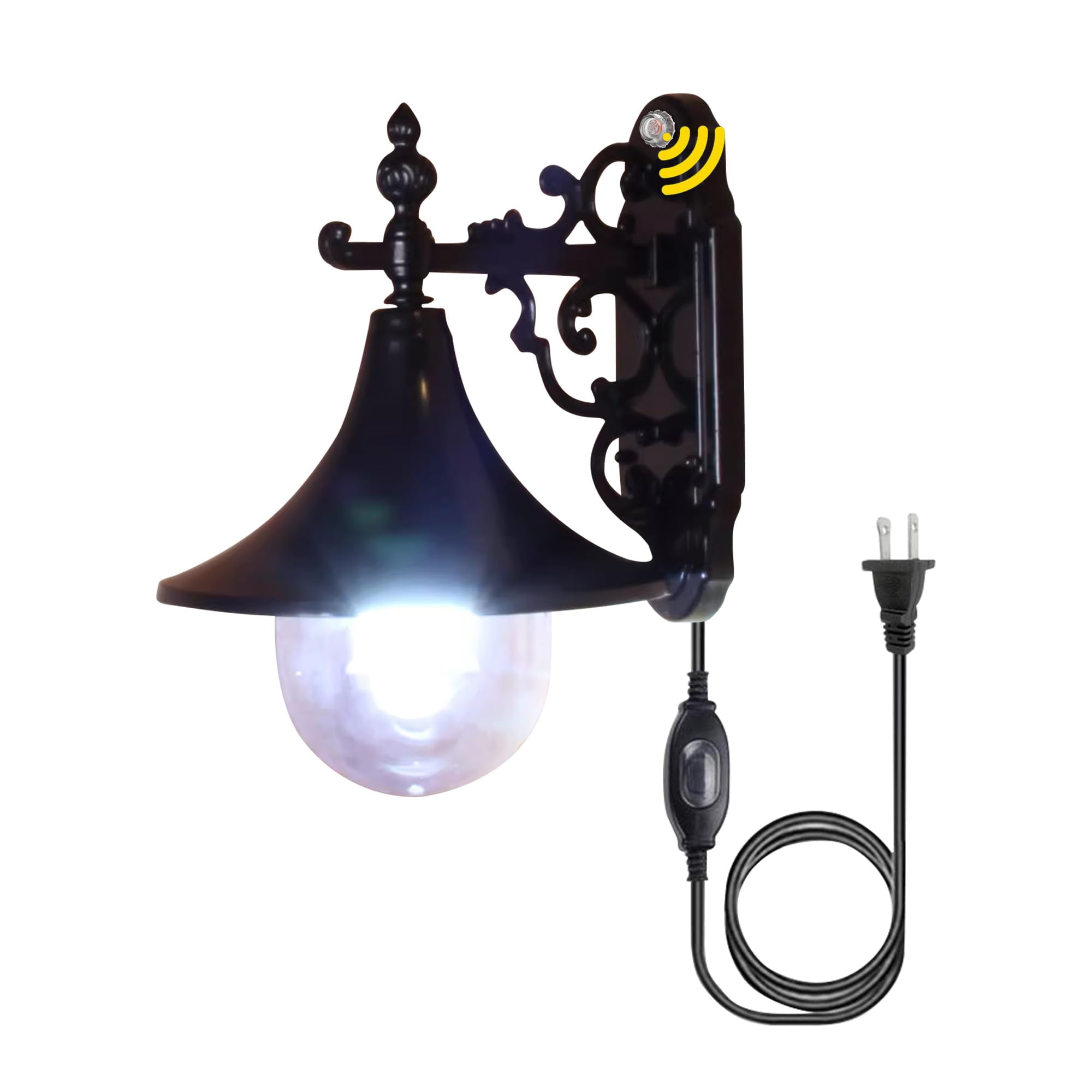 Kiven Waterproof Outdoor Wall Light Fixtures Dusk-to-Dawn, Plug-in Wall ...