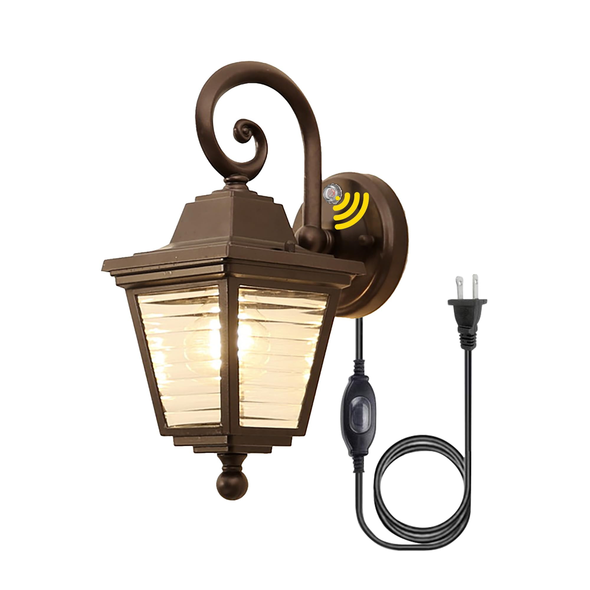 Kiven Waterproof Outdoor Wall Light Fixtures, Plug-in Wall Mount ...