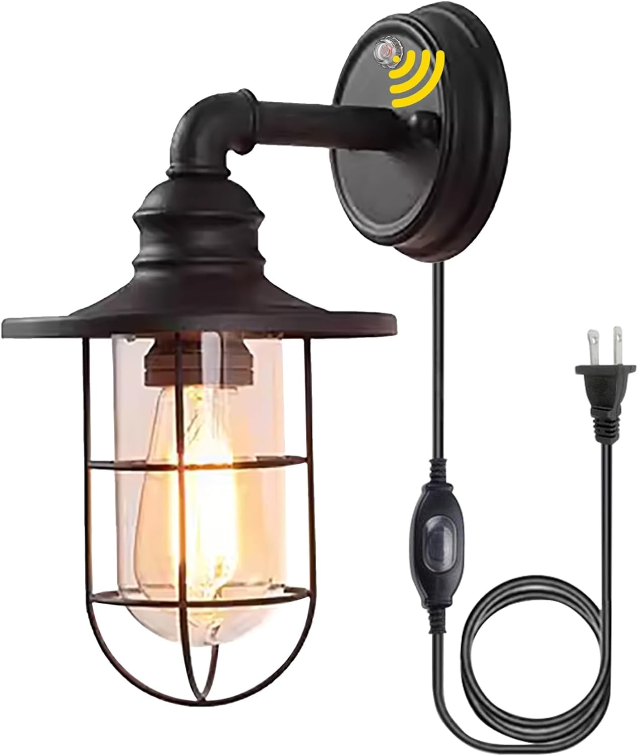 Kiven Waterproof Outdoor Wall Light Fixtures, Plug-in Wall Mount ...