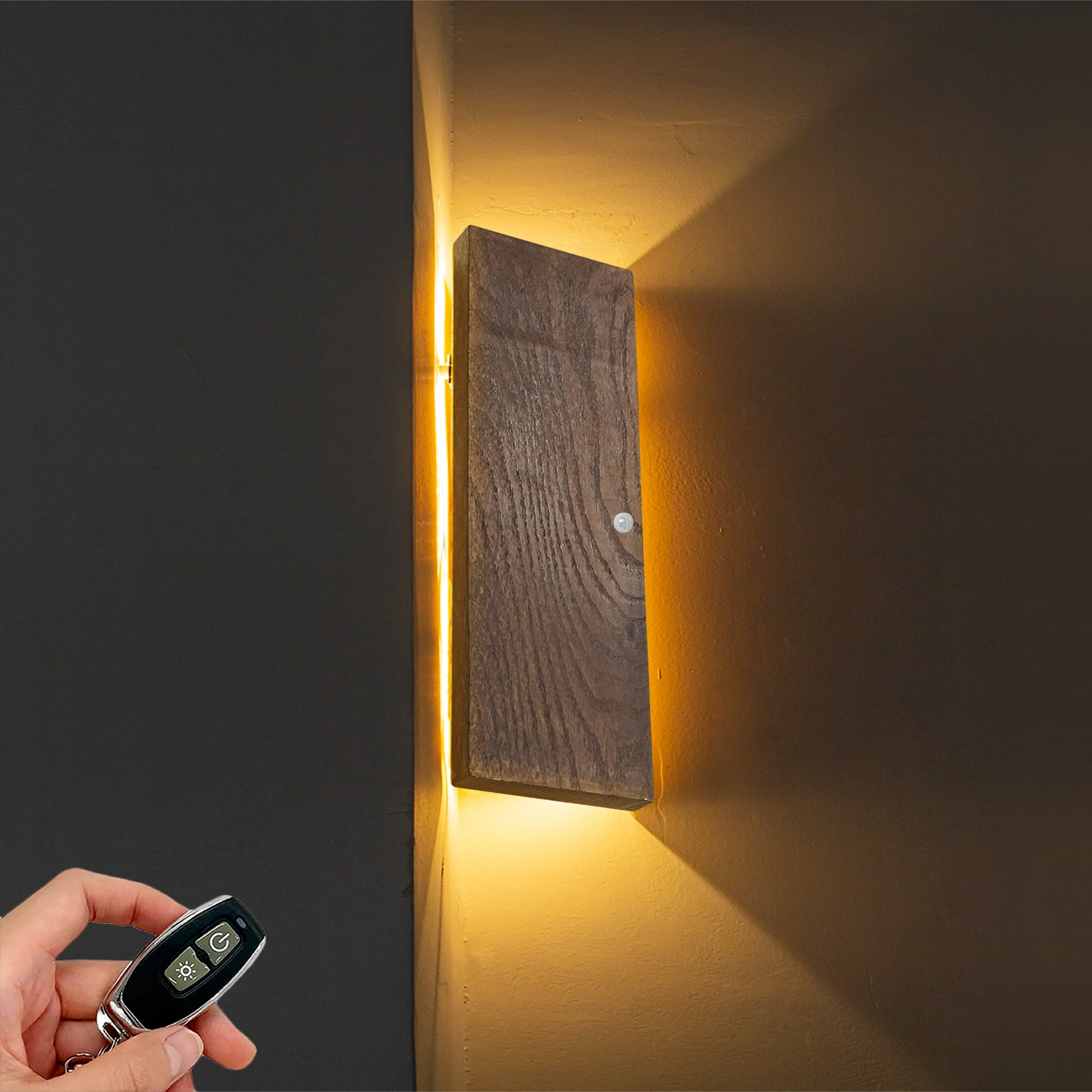 Kiven Wood Hover Corner Accent Light, Rechargeable LED Accent Wall ...