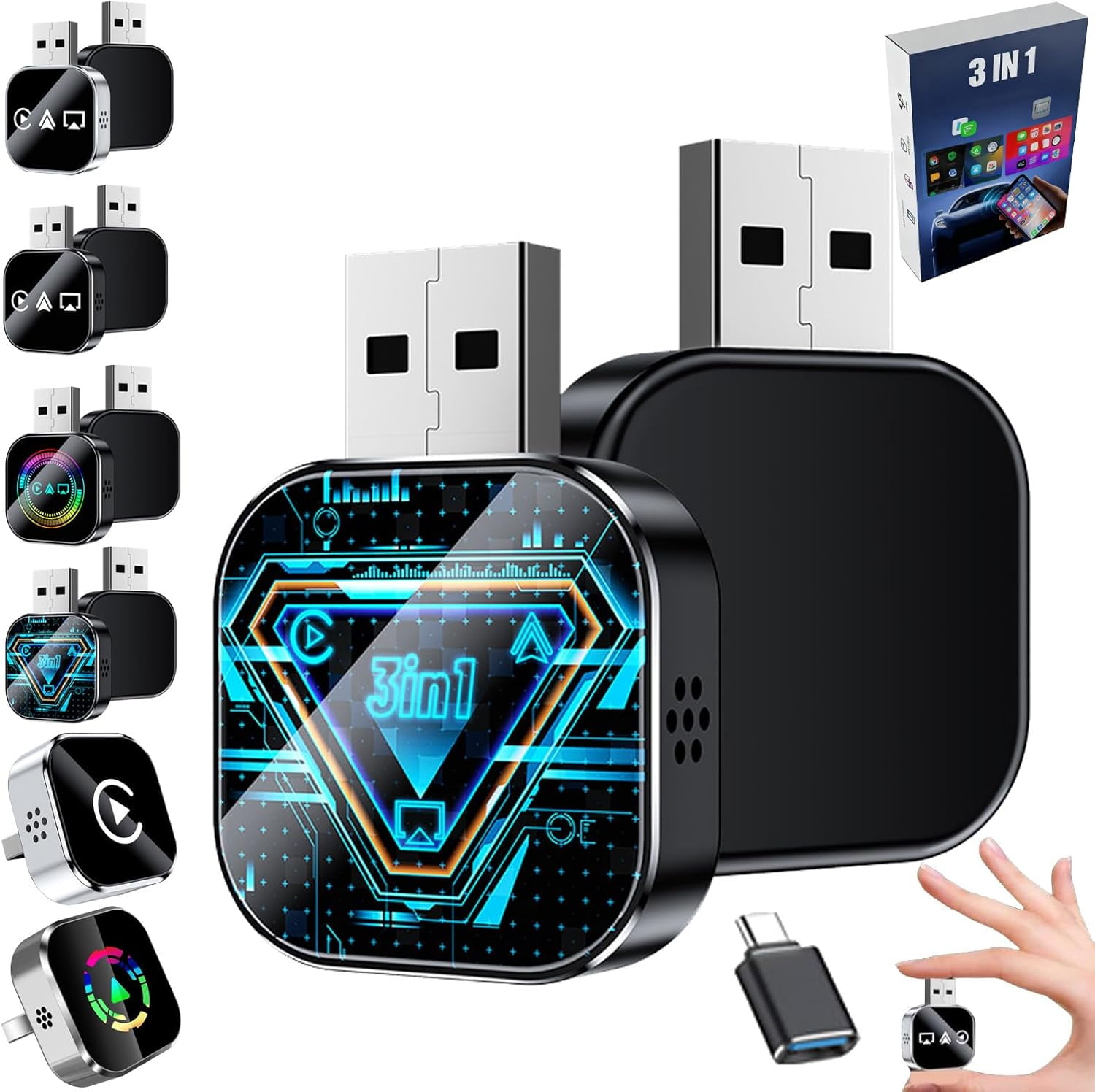 Kivont 3 in 1 Adapter - Upgraded Dual-Core, 2026 Upgrade Mirror Phone ...