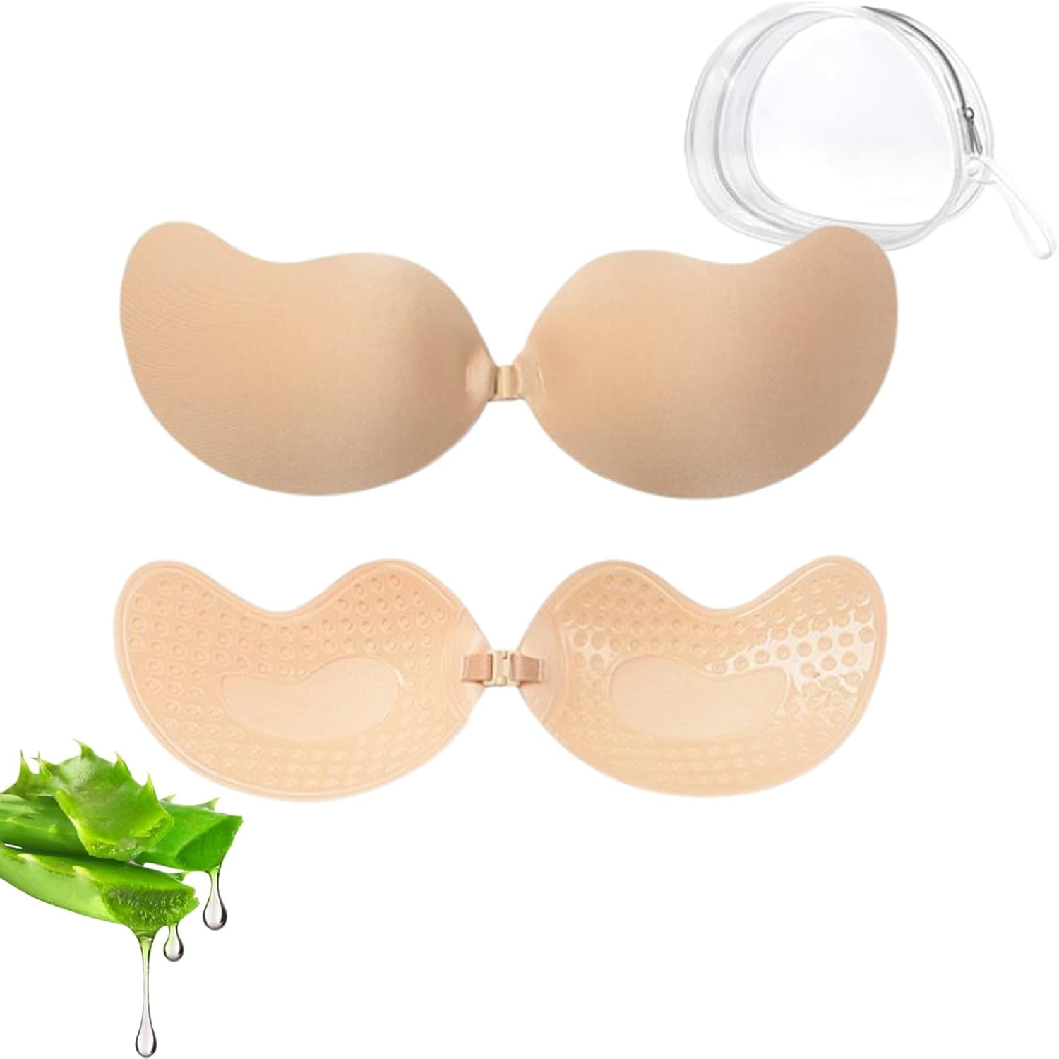 Kivori Push up V-Bra, V Neck Bra, Invisible, Mango Cup, Strapless, Adhesive Bras Push up for ...