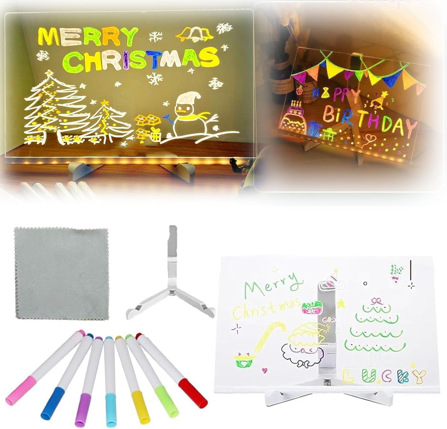 Kivvy Magic Board, Erasable Drawing Board with Night Light, 2025 New ...