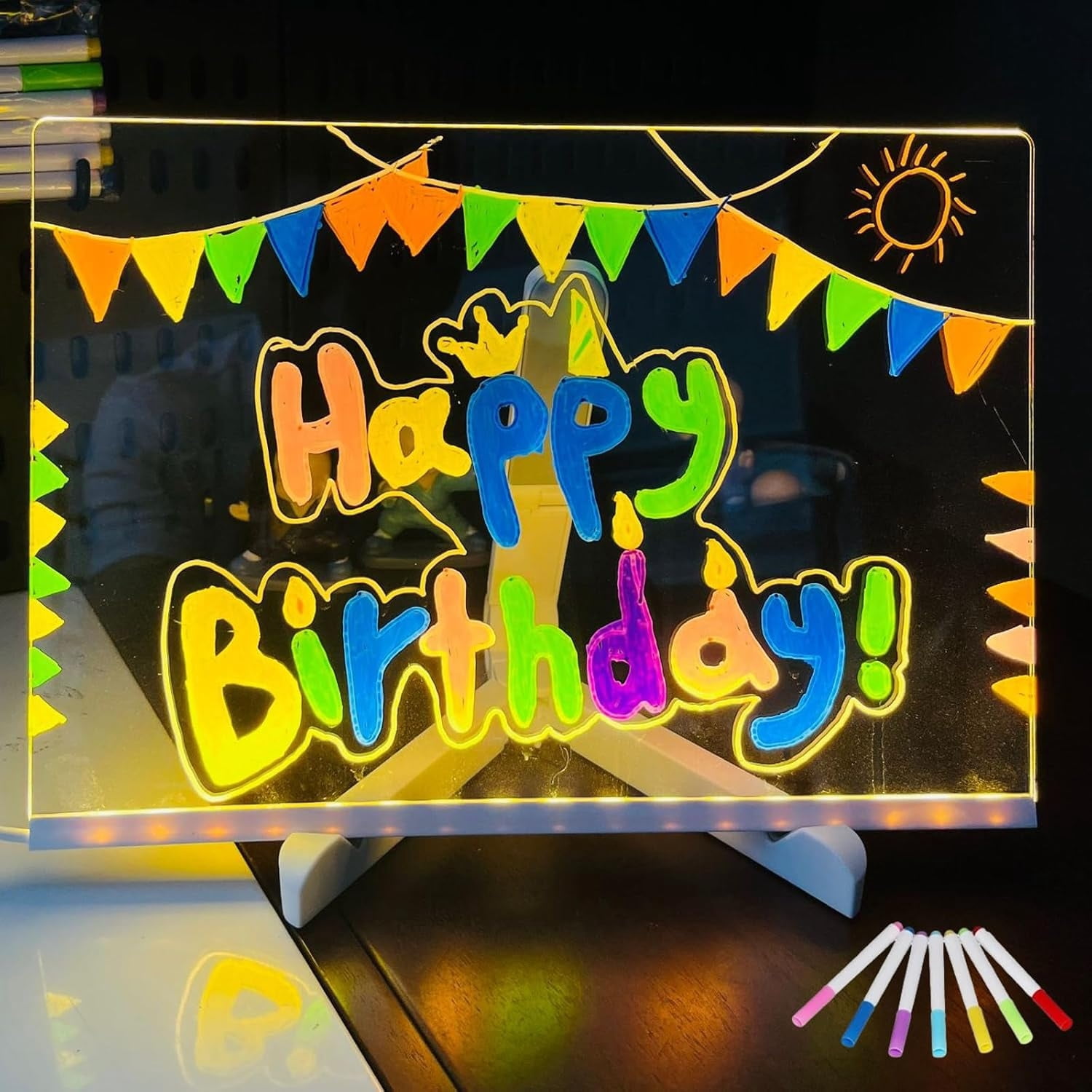 Kivvy Magic Board, Kivvy - Magicboard, LED Note Board With Colors ...
