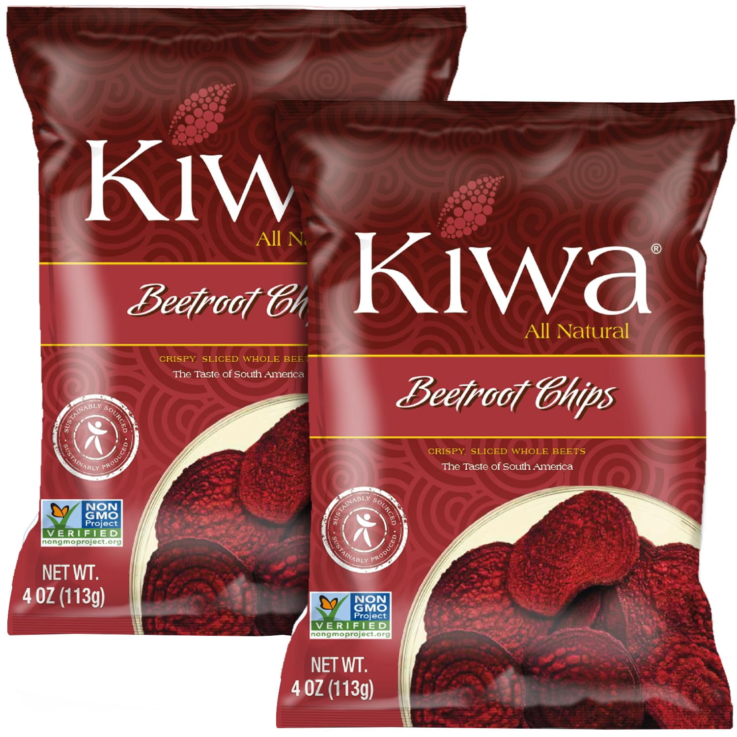 Kiwa Beetroot Chips 2-Pack BCF26 - Gluten-Free, Vegan, Kosher, Non-GMO ...