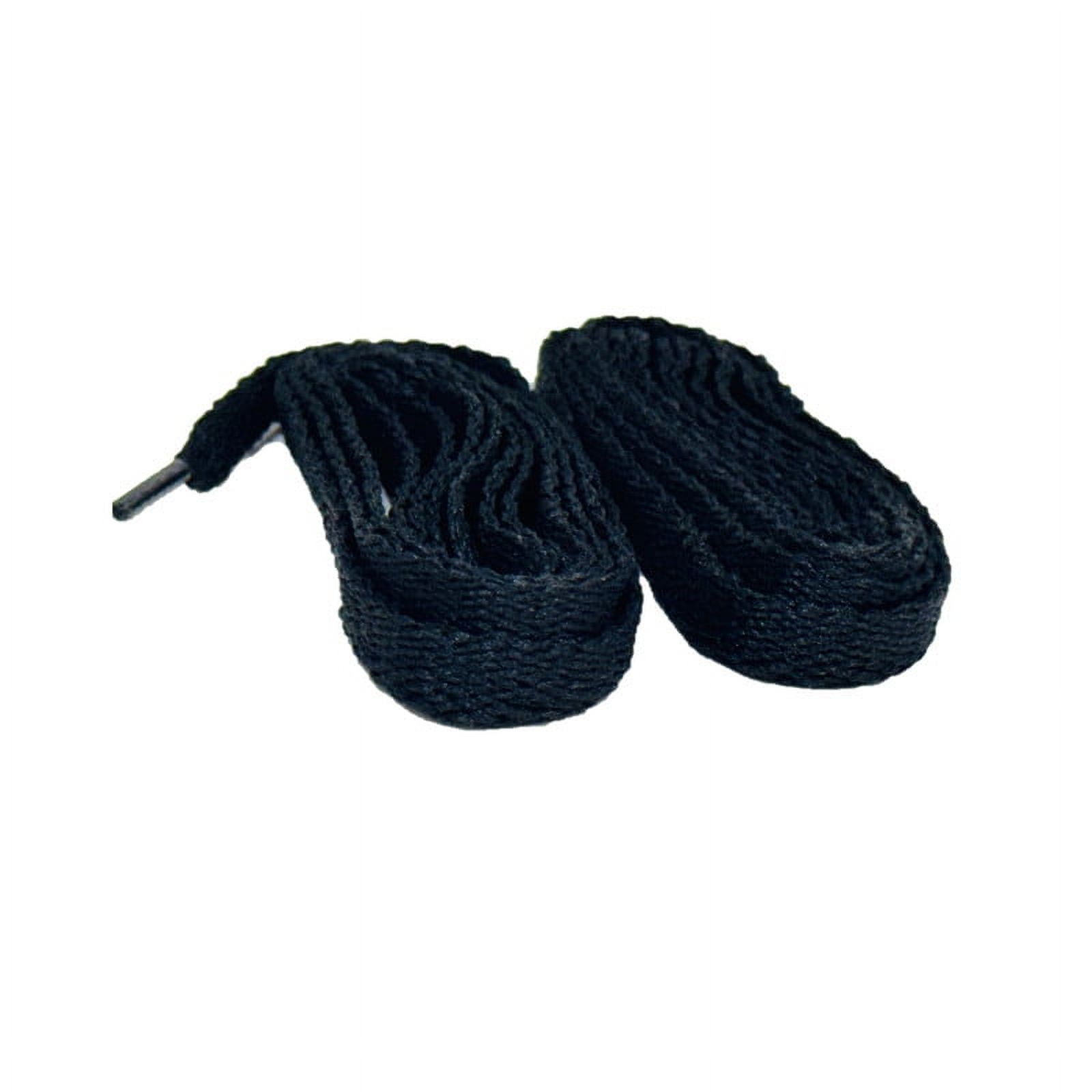 Kiwi Athletic Flat Black Shoelaces - 45 Inches - Walmart.com