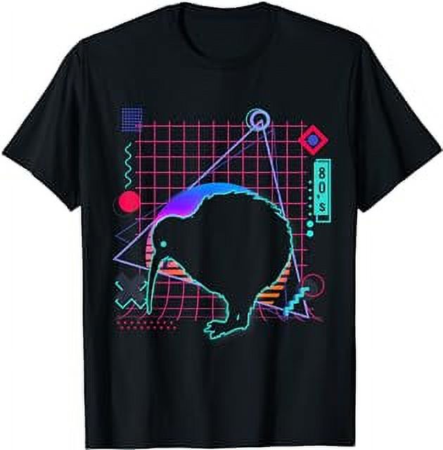 Kiwi Bird Aesthetic Vaporwave 80s Style Kiwi Birds Lover T-Shirt ...