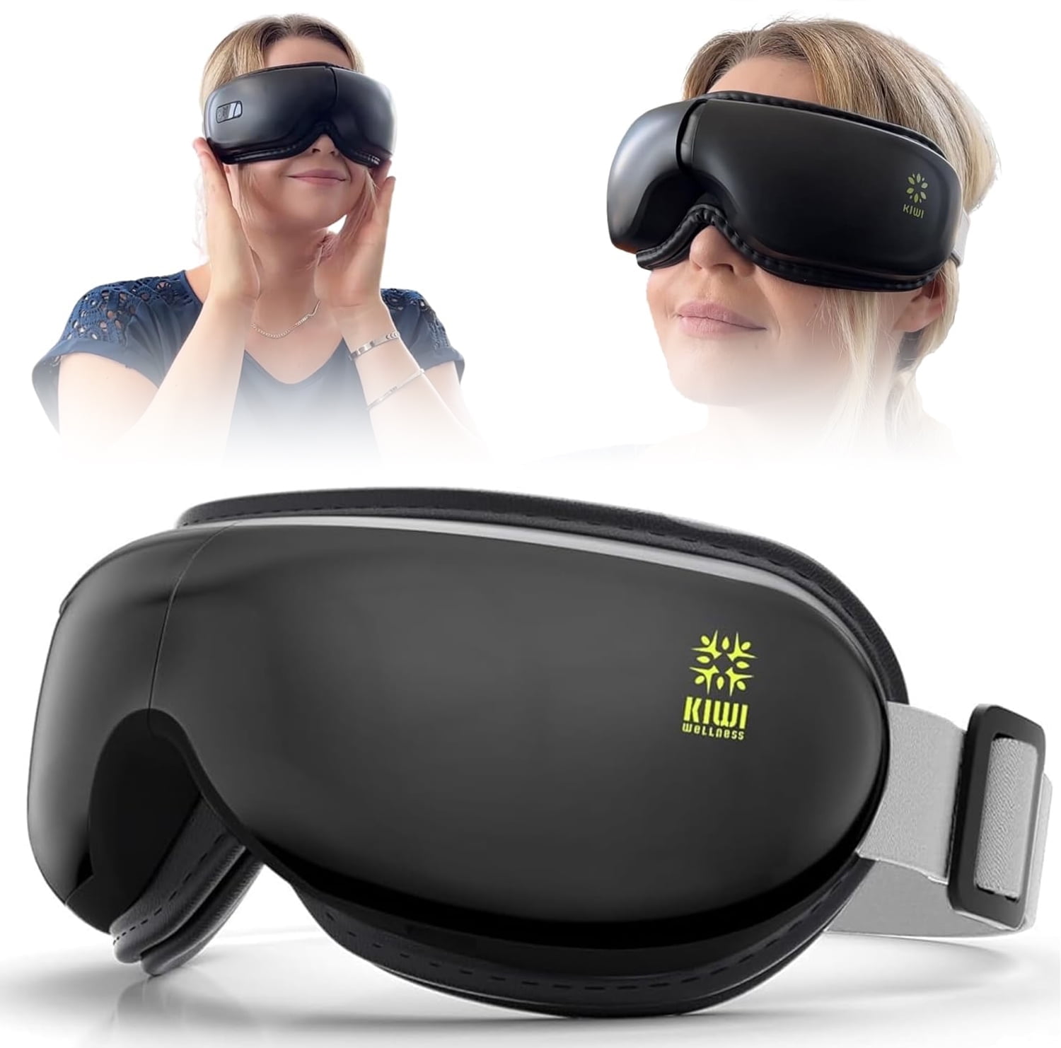 Kiwi Cordless Eye Massager, Heat & Pulse, Five Modes, Bluetooth ...