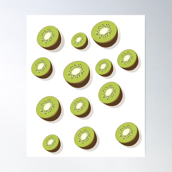 Kiwi Fruit Series Poster Wall Art, Modern Wall Decor For Living Room ...