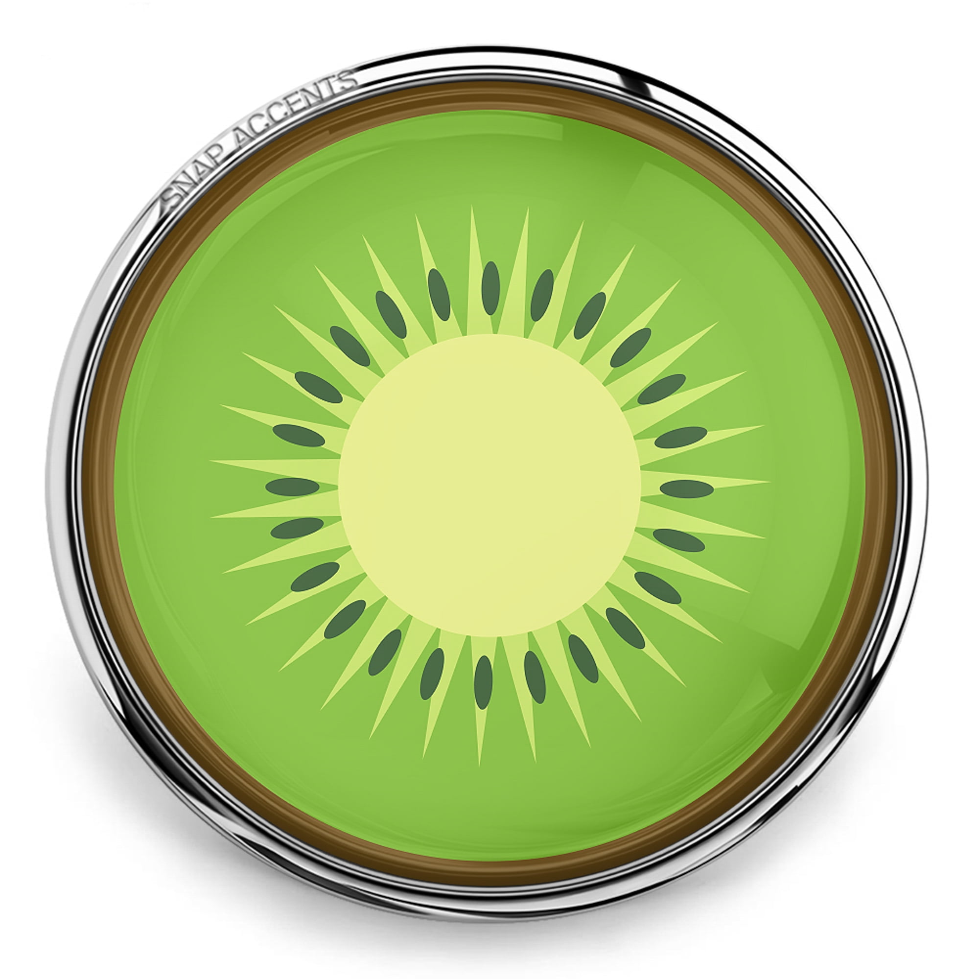 Kiwi Half Snap Jewelry Ginger Charm Button Fits Custom Necklaces ...