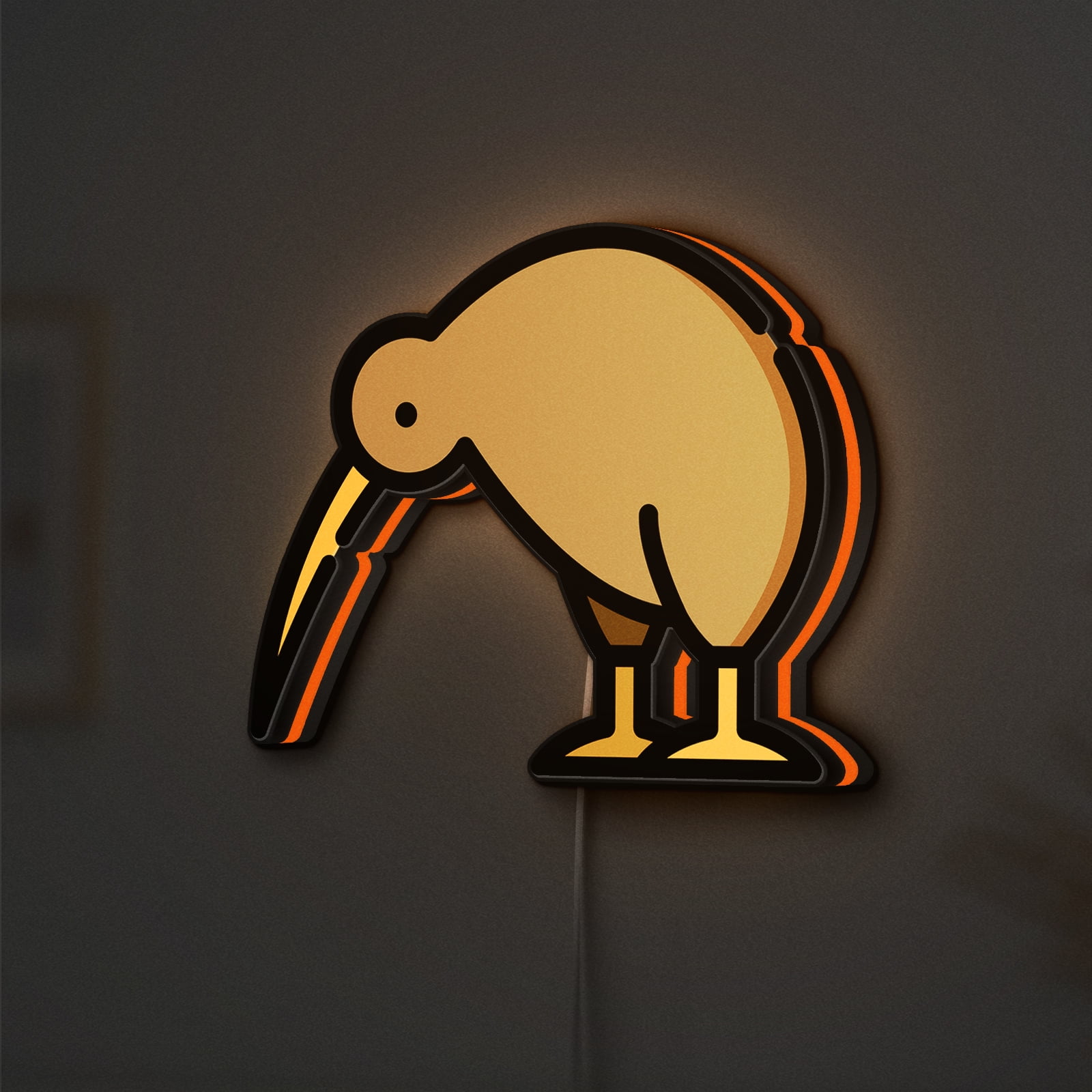 Kiwi LED Lightbox - Bird Zoo Animal Kingdom Fauna Decor, Custom Led ...