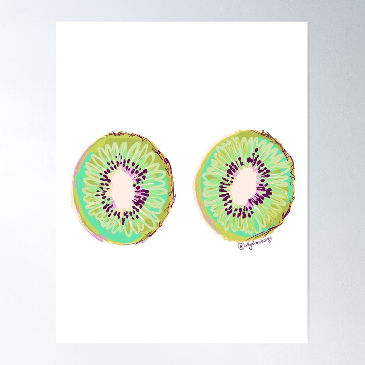 Kiwi Party Poster Wall Art, Modern Wall Decor For Living Room Bedroom ...