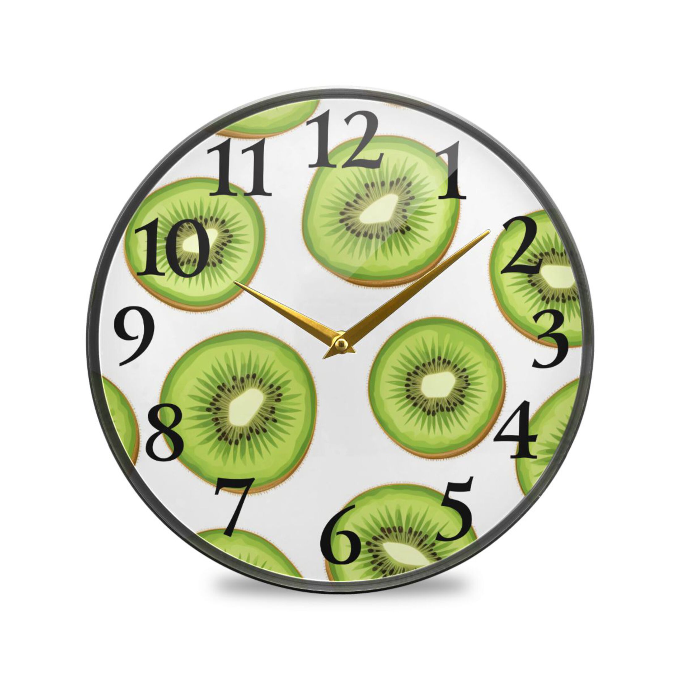 Kiwi-fruits Wall Clocks Battery Operated 11.9 Inch Round Clock Acrylic ...