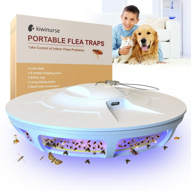 Kiwinurse Flea Trap for Inside Your Home - Indoor Flying Traps Bed Bug ...