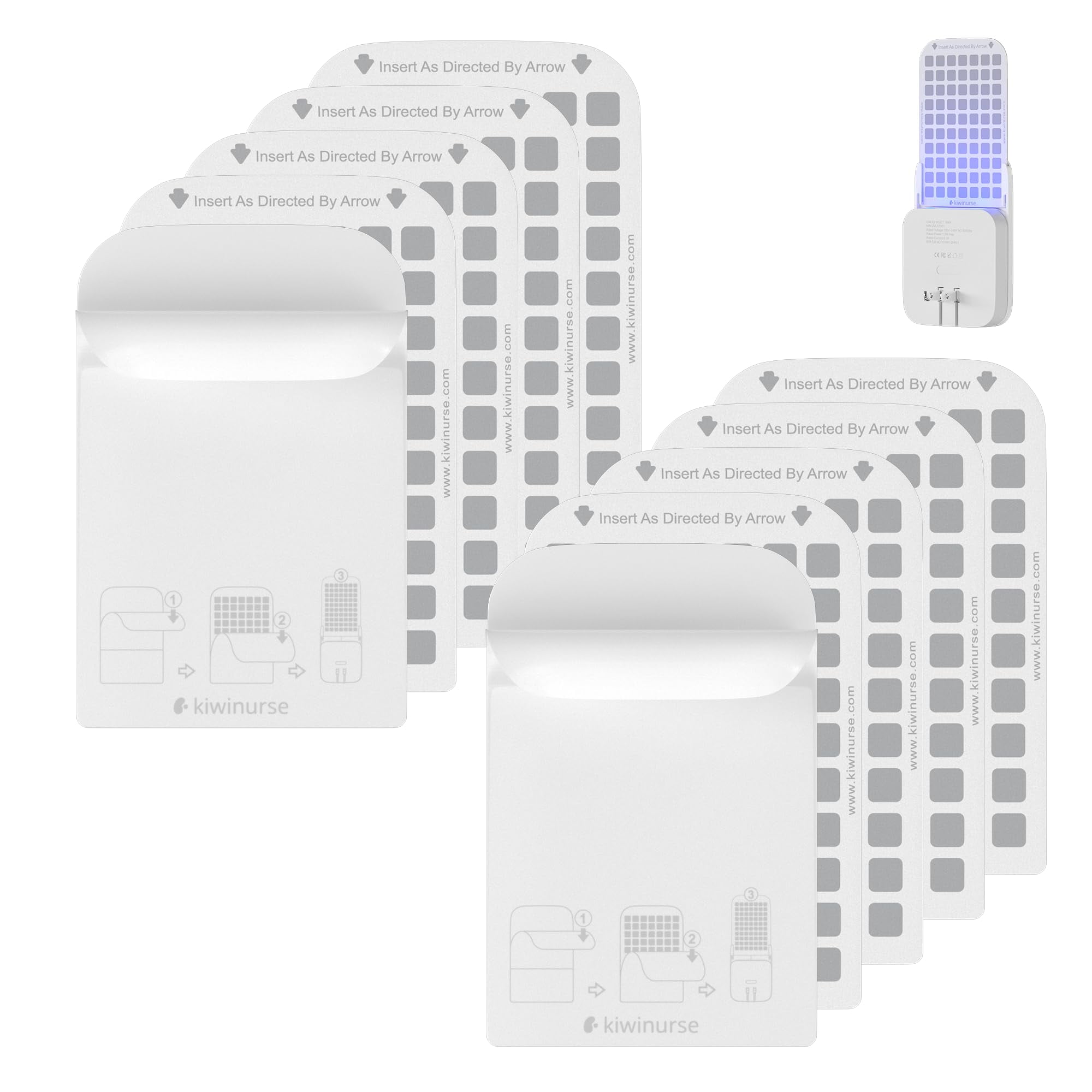 Kiwinurse Sticky Card Refills Replacement Double Sided 10-Pack (No ...