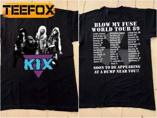 Kix Blow My Fuse Tour 1989 Rock Band T-Shirt - Walmart.com