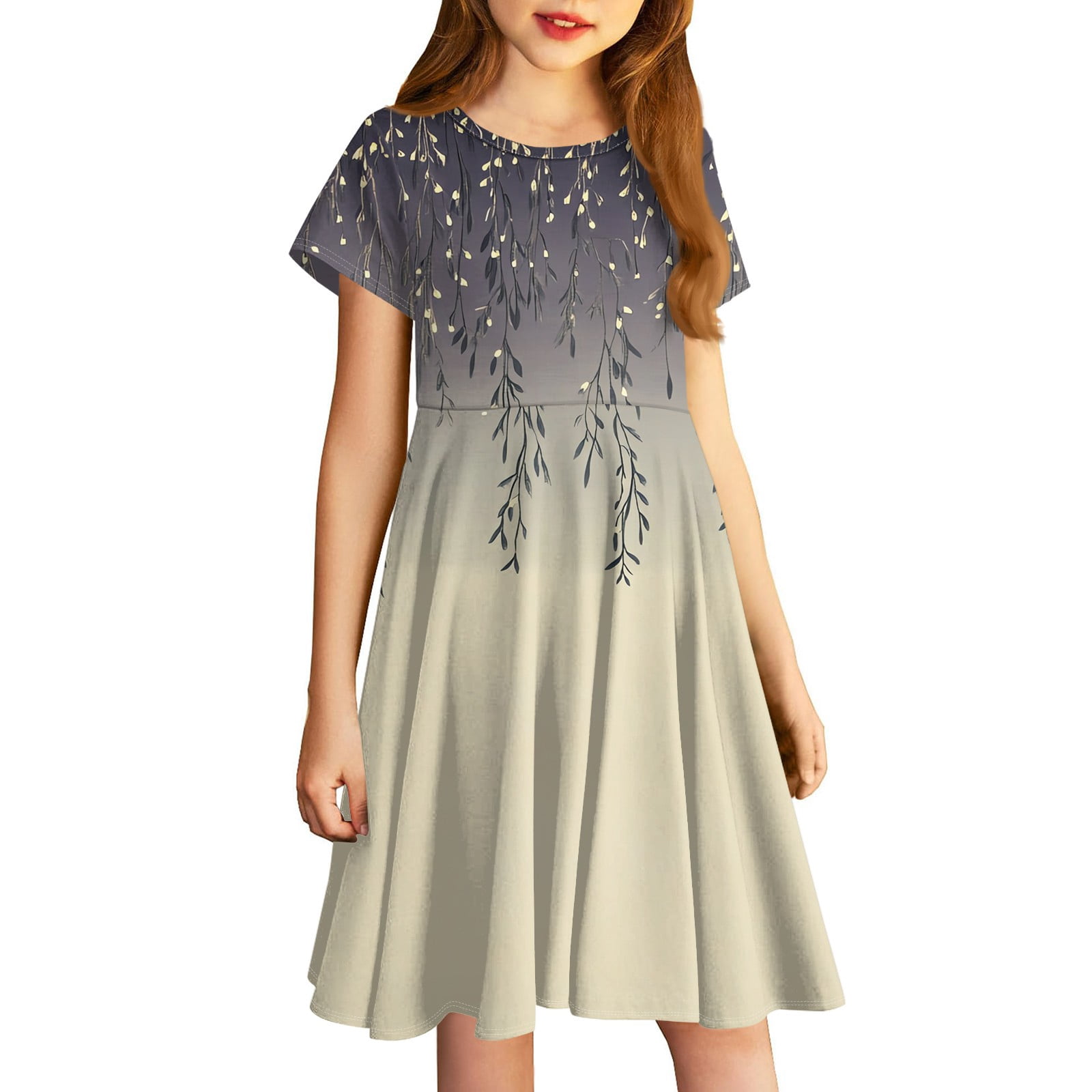 Kixjoy Bohemian Dresses for Girls 2025 Casual Comfy Oversized Dresses ...