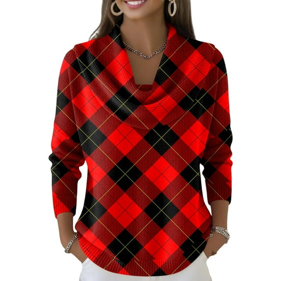 Kixjoy Cowl Neck Sweater for Women Long Sleeve Casual Trendy Knit ...