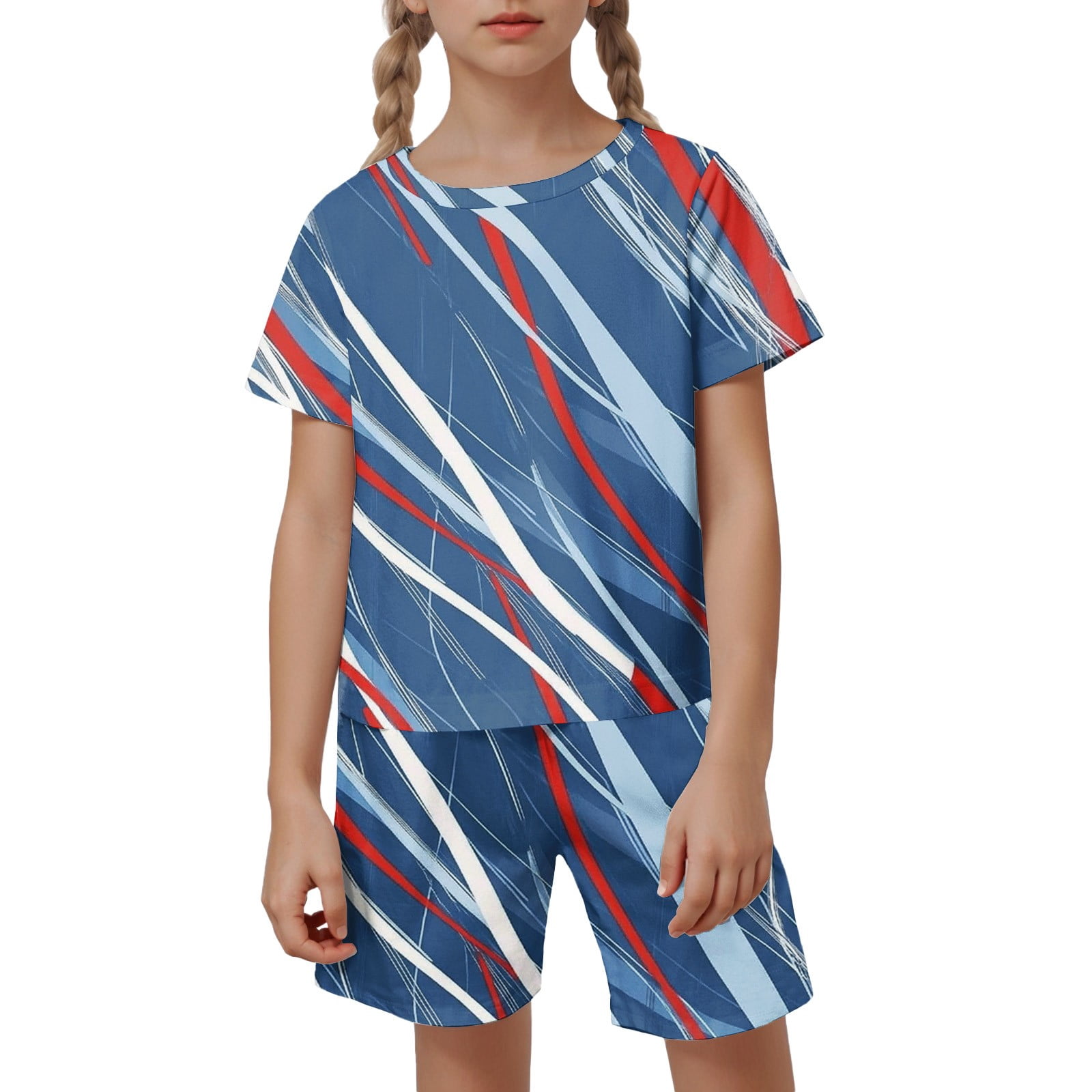 Kixjoy Fourth Of July Pajama Sets for Toddler Girls Comfy Patriotic ...