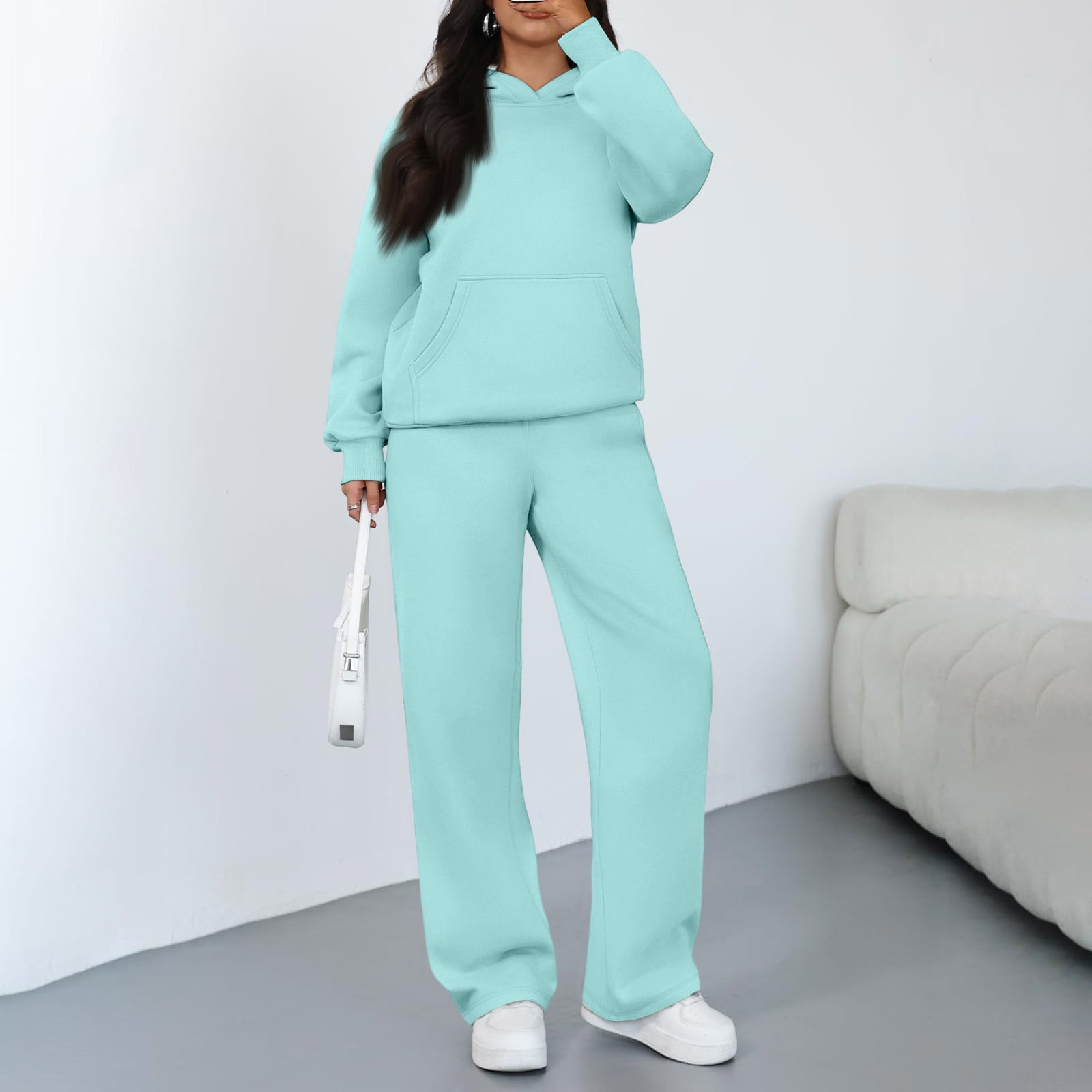 Kixjoy Lounge Sets for Women Oversized Hooded Hoodies and Pants 2 Piece ...
