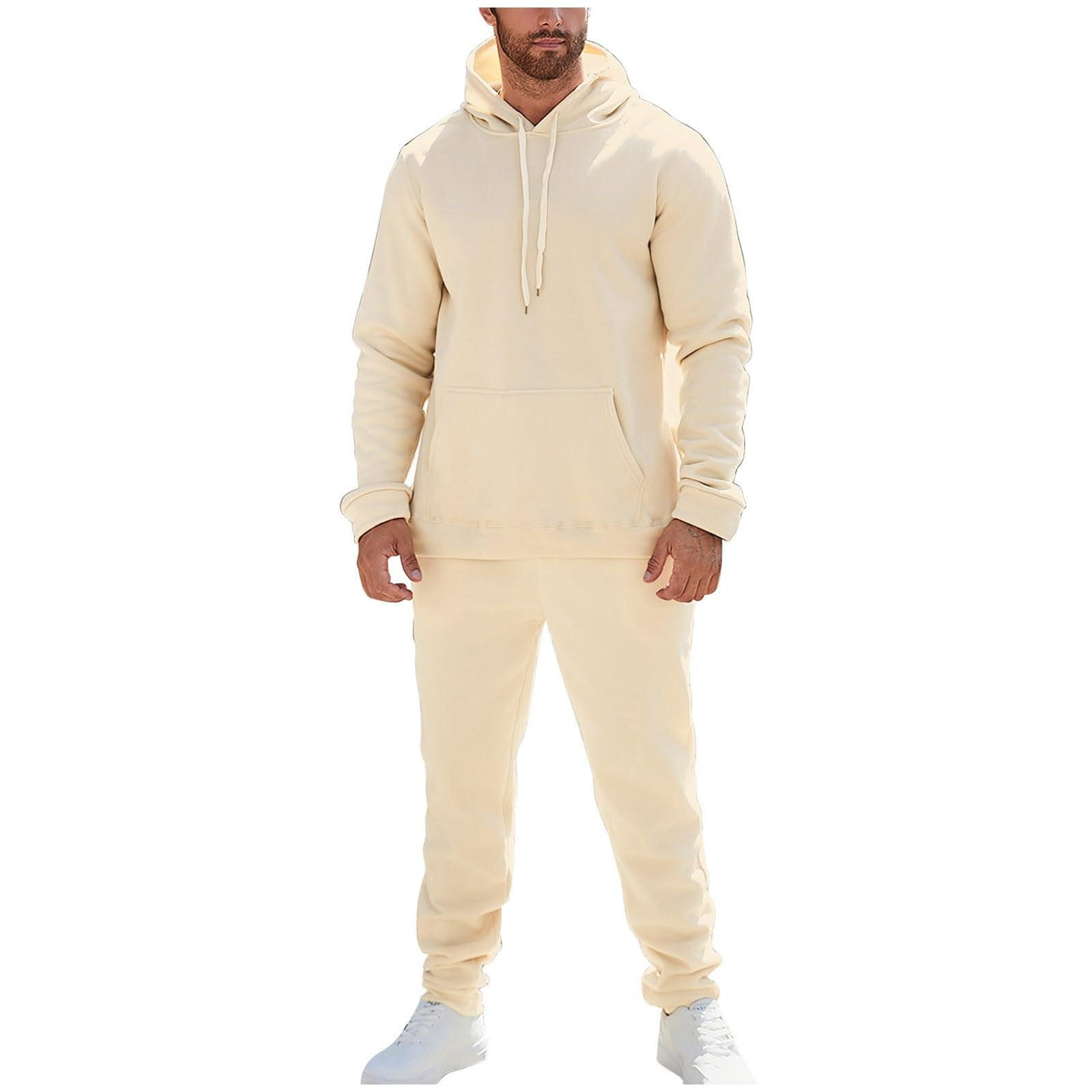 Kixjoy Mens Sweat Suits 2 Piece Set Sweatshirt and Sweatpants Set ...