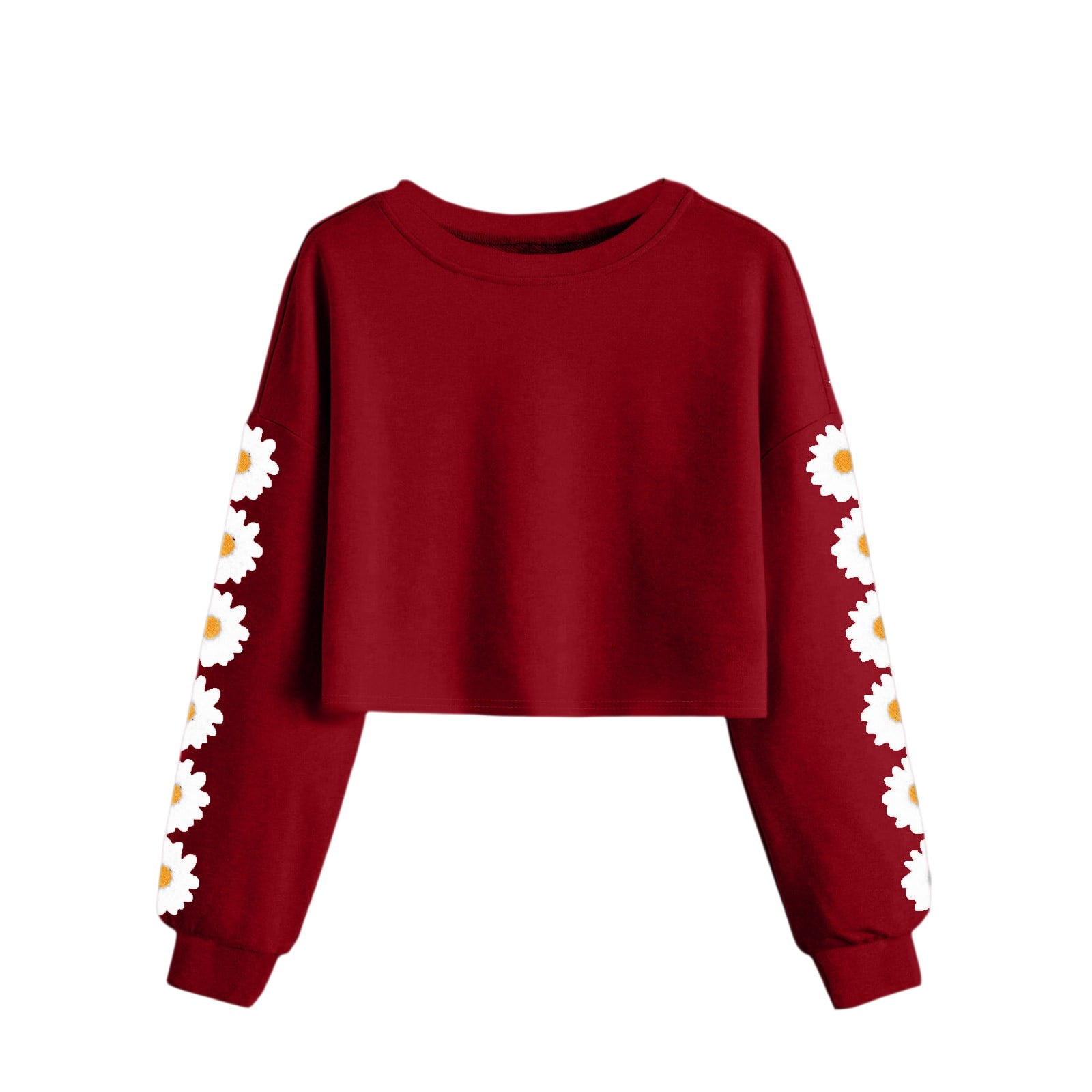 Kixjoy Tween Girls Trendy Clothes Long Sleeve Daisy Prints Fashion Crop ...