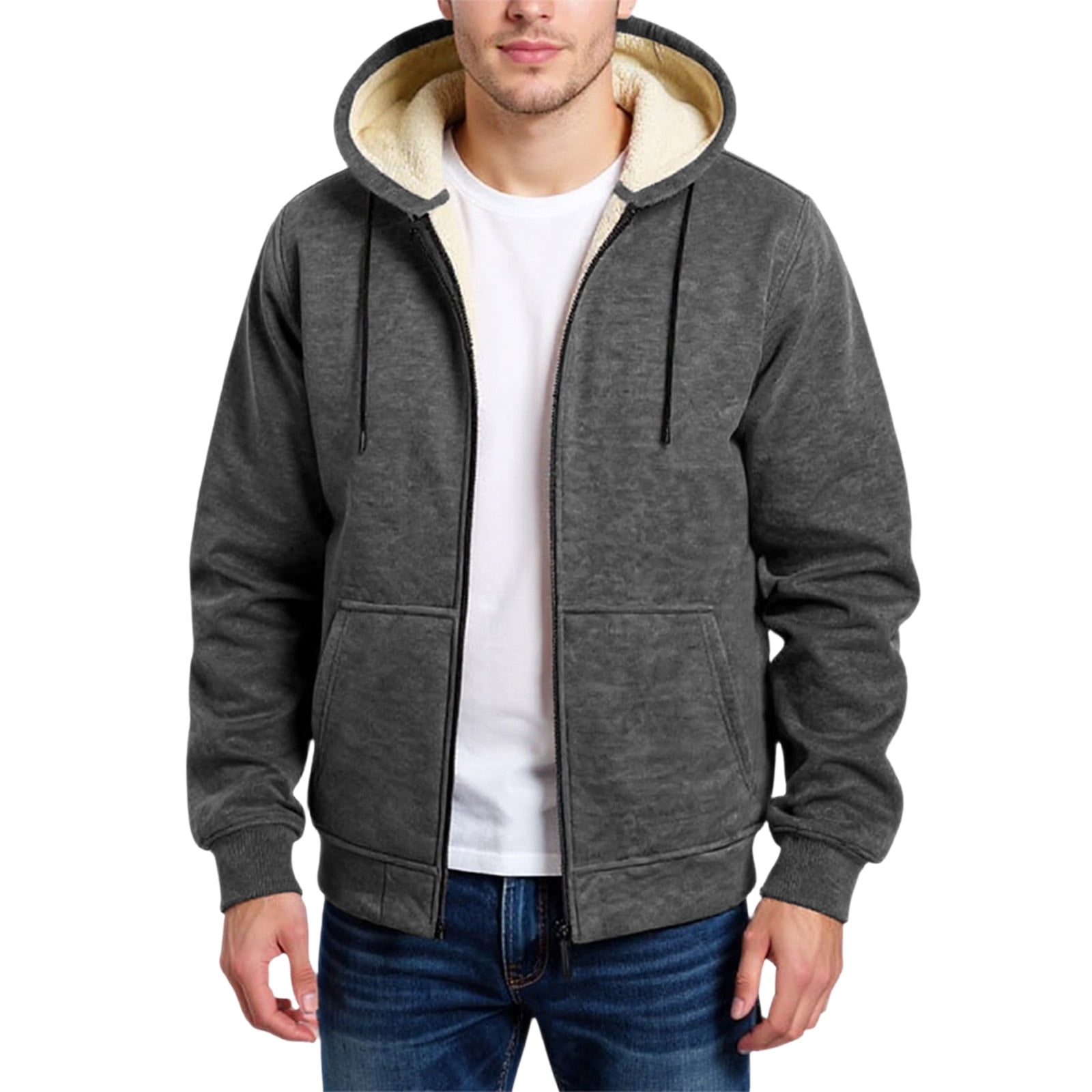 Kixjoy Winter Jackets For Men Zip up Fall Puffer Jacket Big and Tall ...