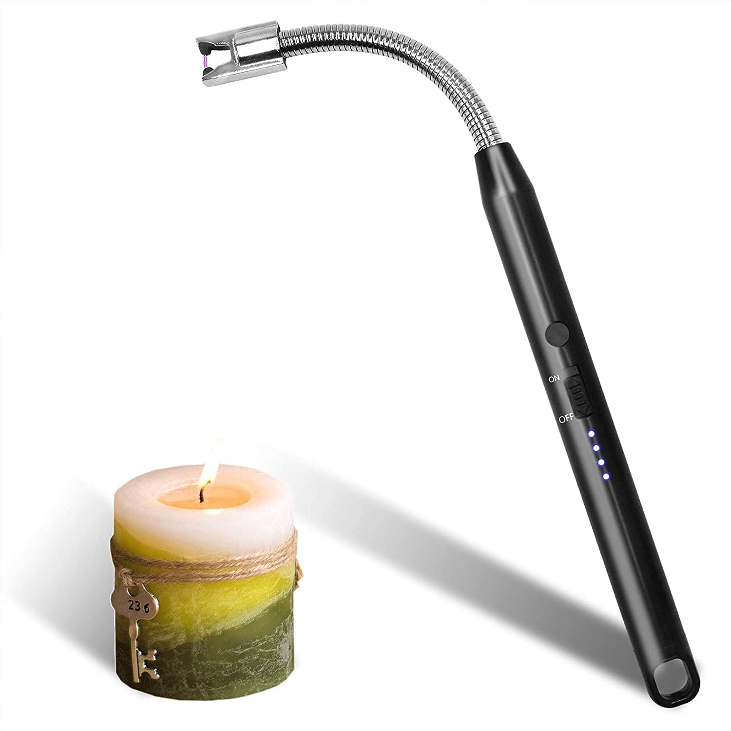 Kixre Electric Lighter Candle Lighters USB Rechargeable 360 Flexible ...