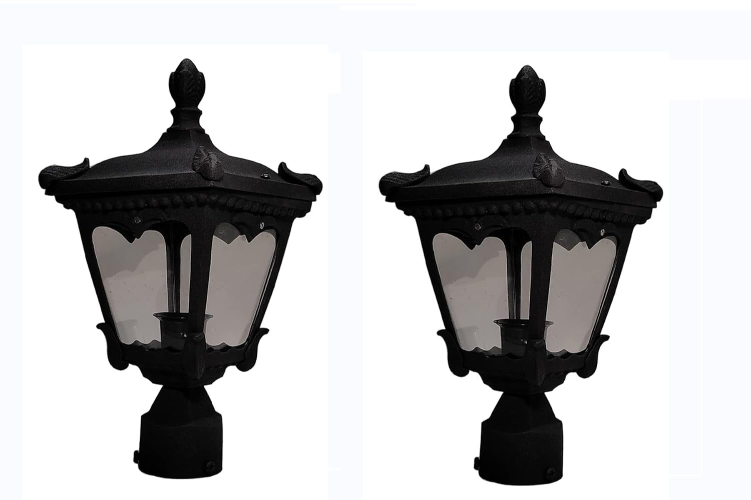 Kiyah Lights B22 Holder Cast Aluminium Black Tecture Finished Home Decorative Standard Gate ...