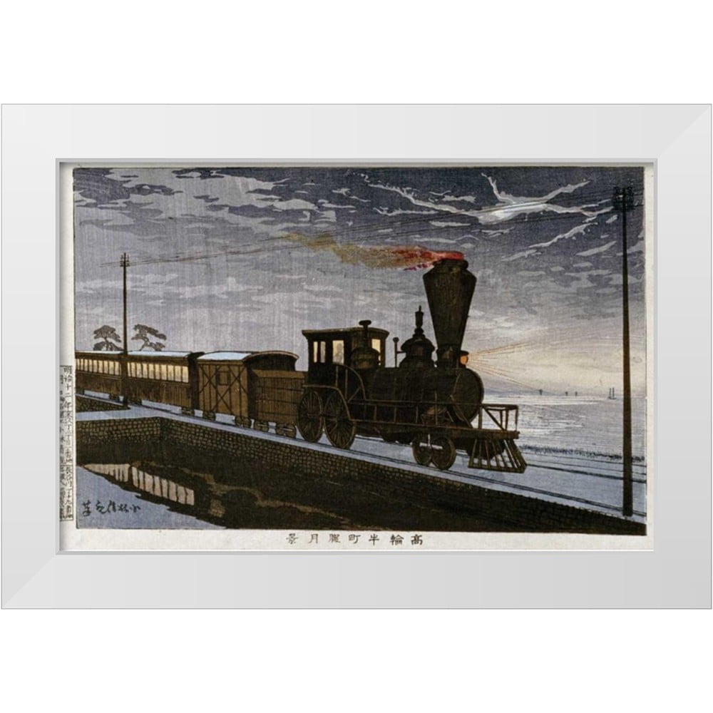 Kiyochika, Kobayashi 18x13 White Modern Wood Framed Museum Art Print ...
