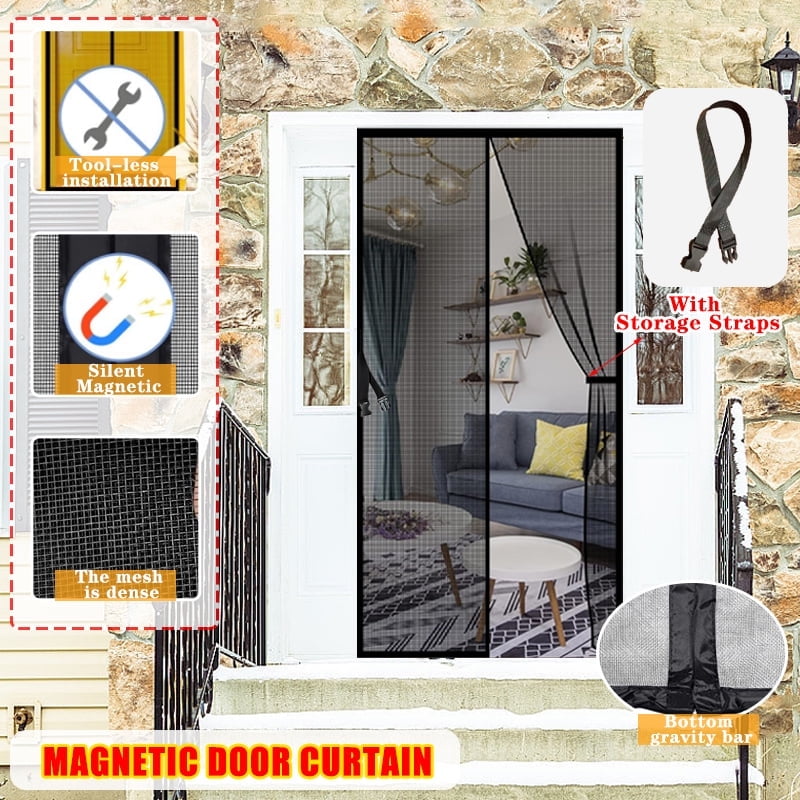 Kiyuycy Magnetic Mesh Screen Door, Heavy - Duty: Hands - free Passage ...