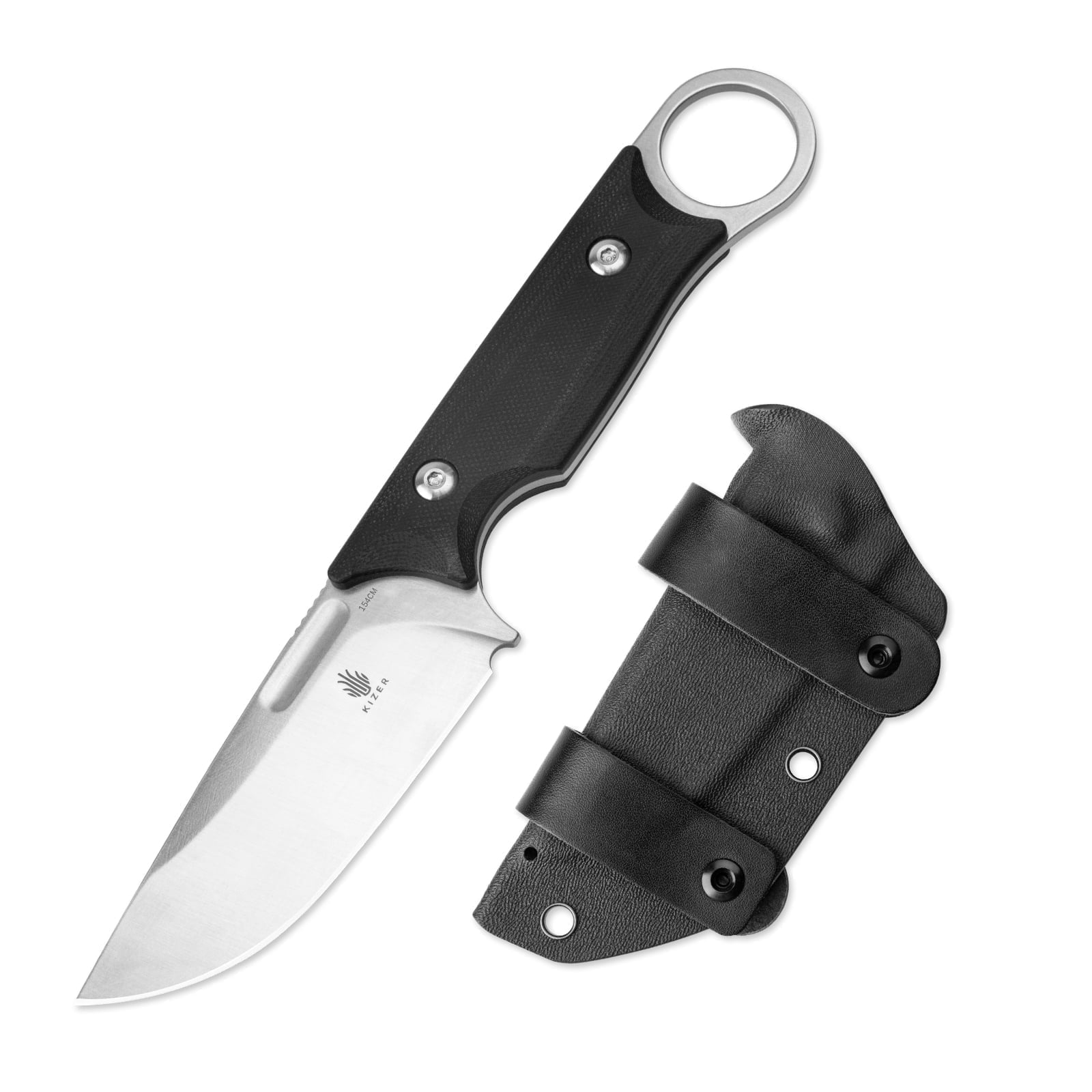 Kizer Cabox Fixed Blade Knife 154CM Blade G10 Handle Pocket Tactical ...