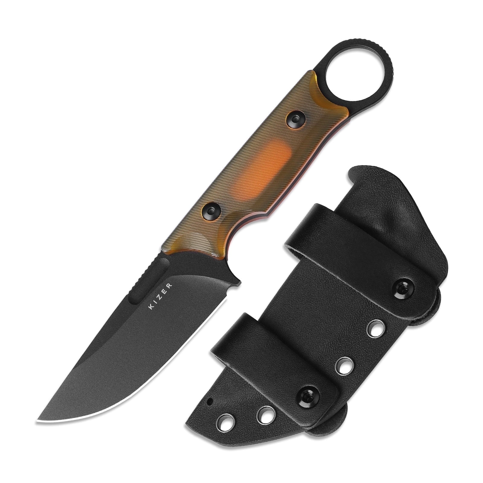 Kizer Cabox Fixed Blade Knife Nitro-V Blade PEI Handle Pocket Tactical ...