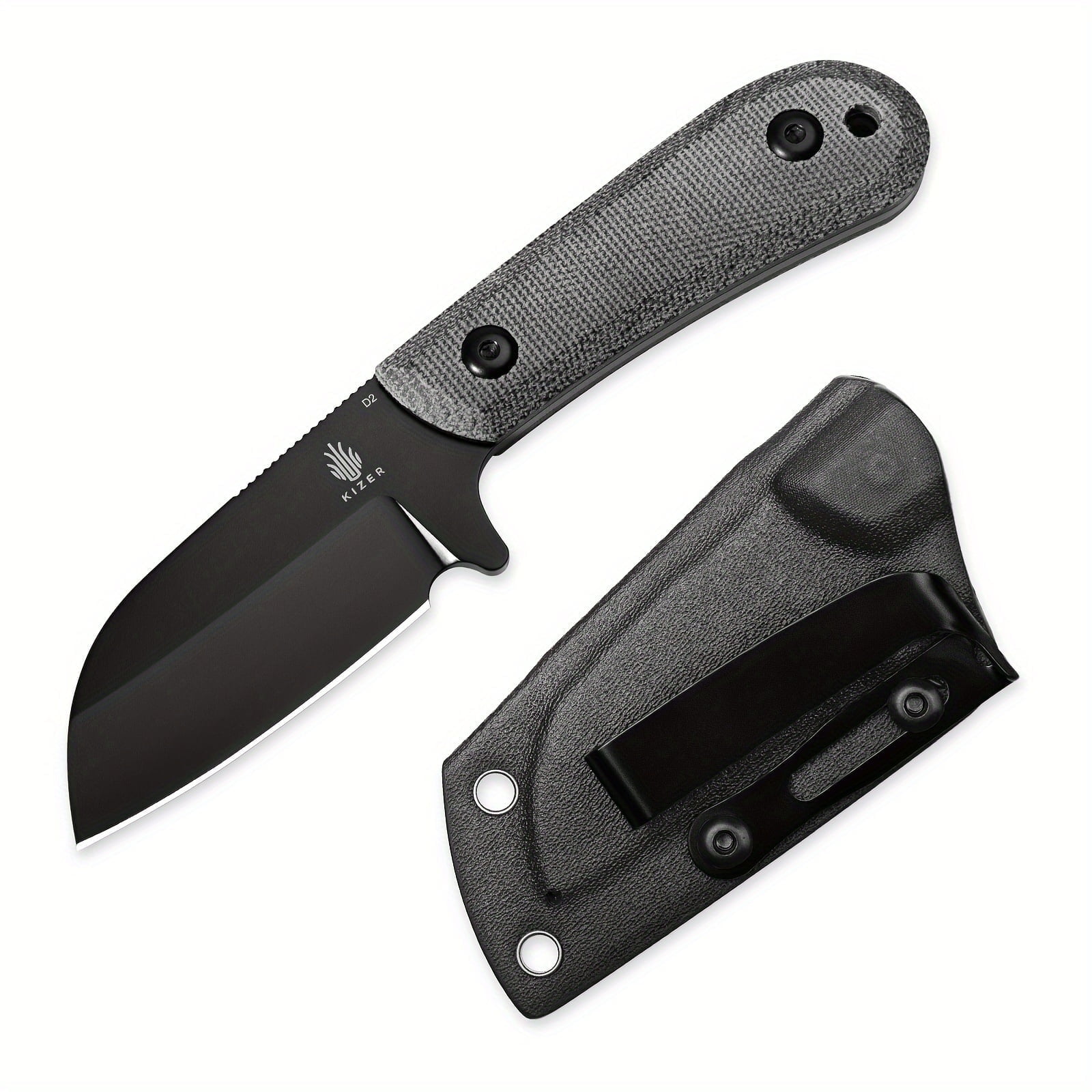 Kizer Deckhand Fixed Blade Knife , D2 Steel Micarta+G10 Handle, 1062A2 ...