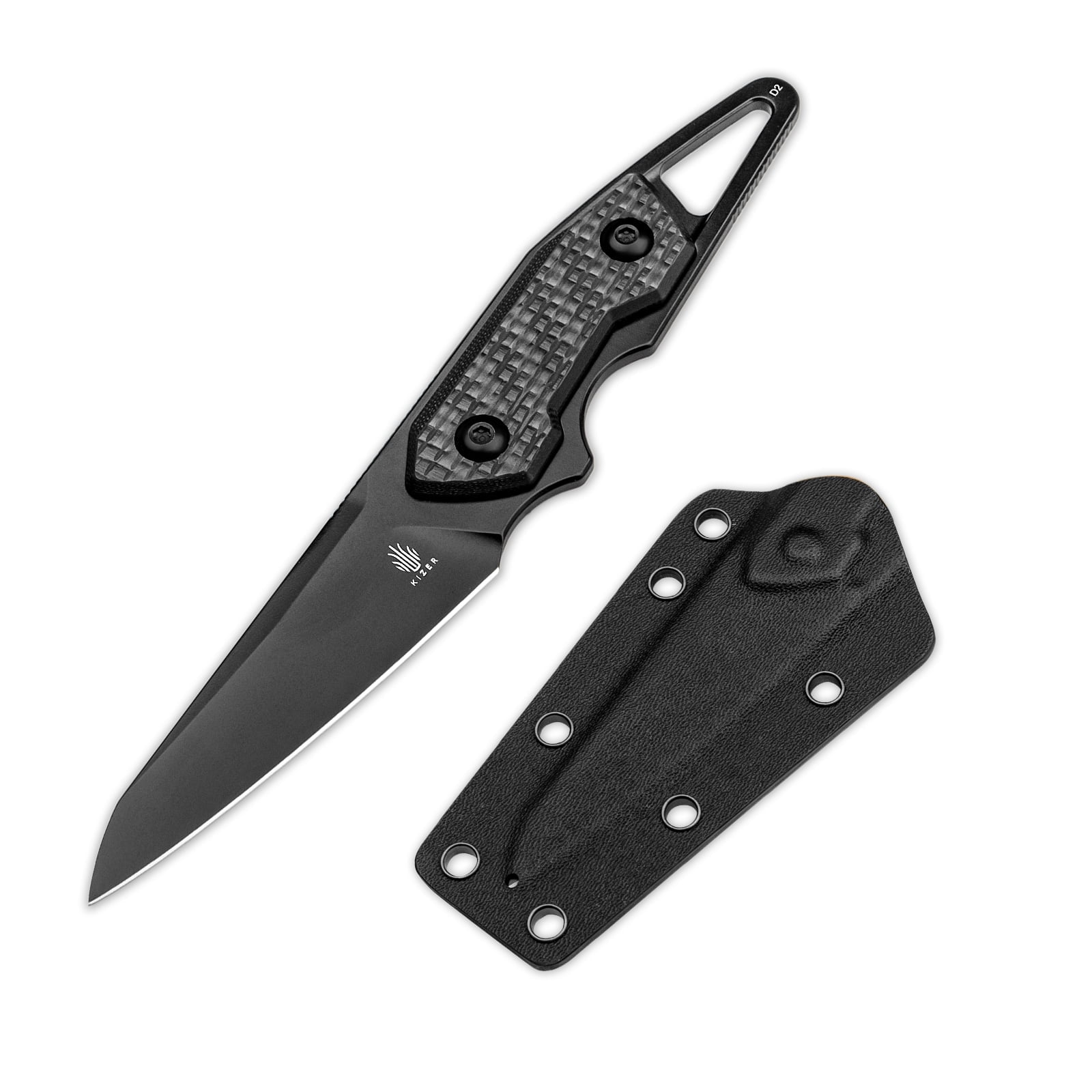 Kizer, Fixed Blade Knife, 1060A2 Model, D2 Steel Handle - Walmart.com
