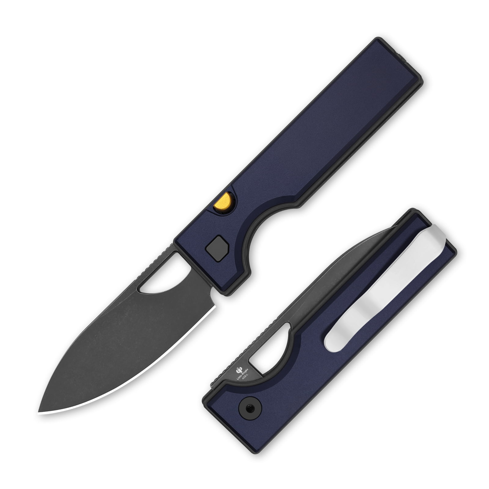 Kizer Little Ringbo Folding Pocket Knife AEB-L Blade Blue Aluminum ...