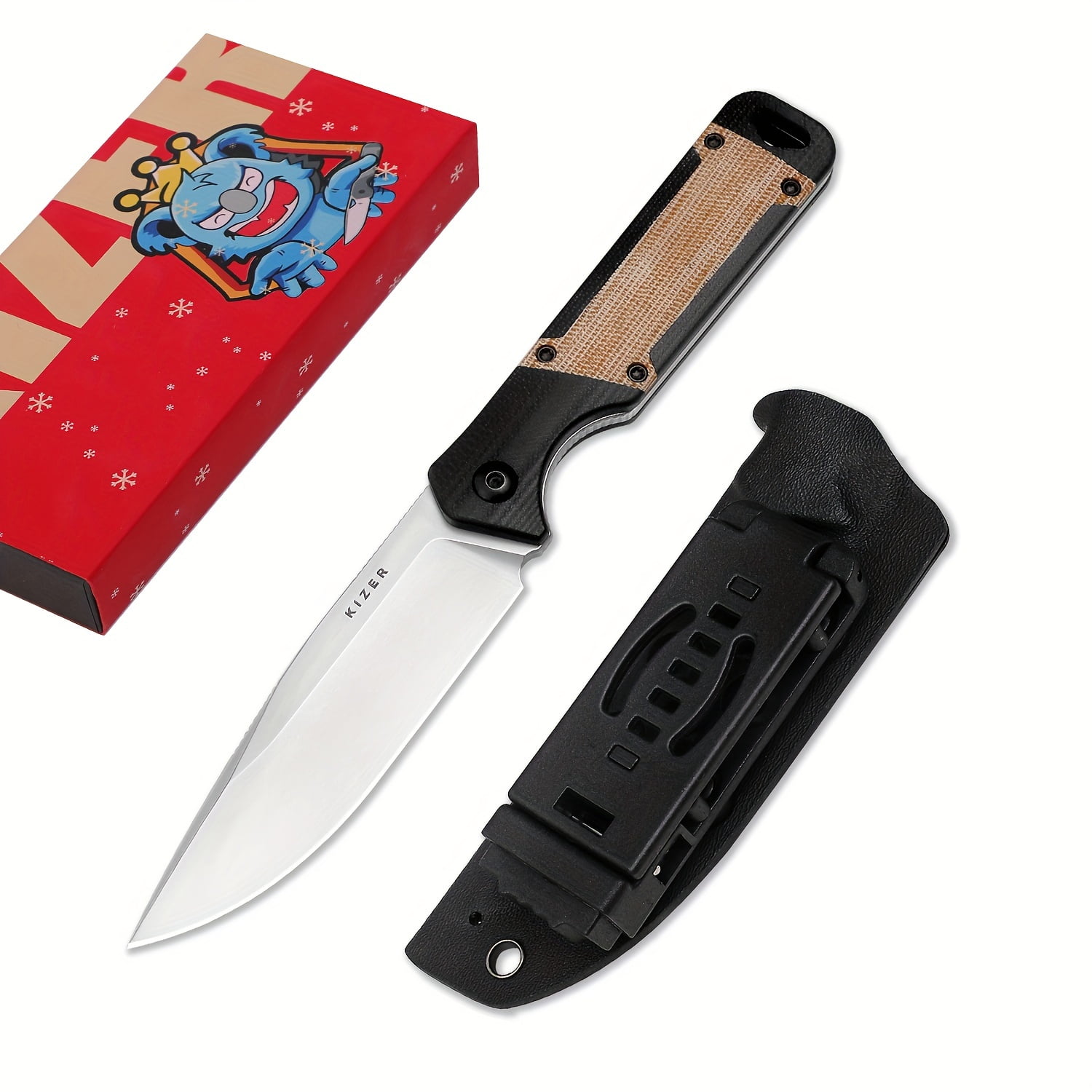 Kizer Mini Militaw G10 & Micarta Handle Nitro-V Steel Pocket Tactical ...