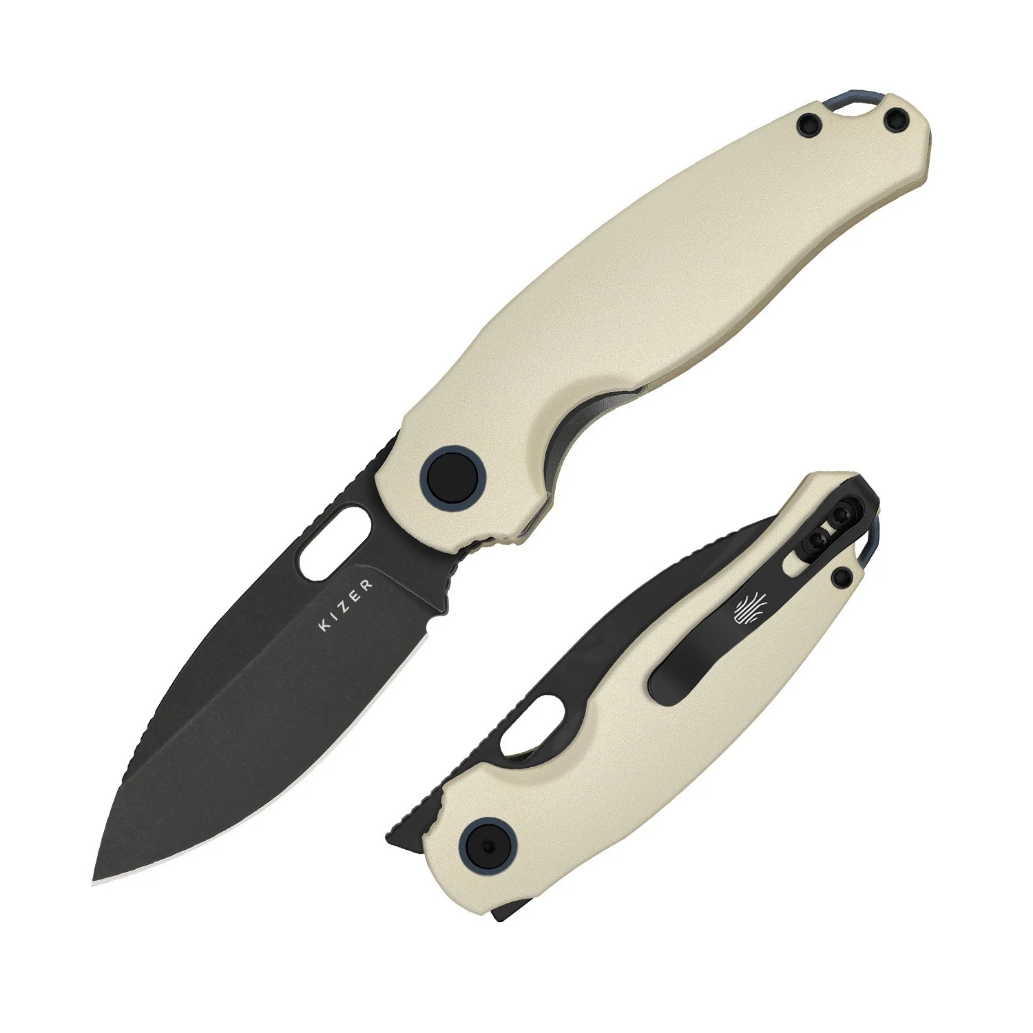 Kizer Seagull EDC Folding Pocket Knife 14C28N Blade Aluminum Handle ...